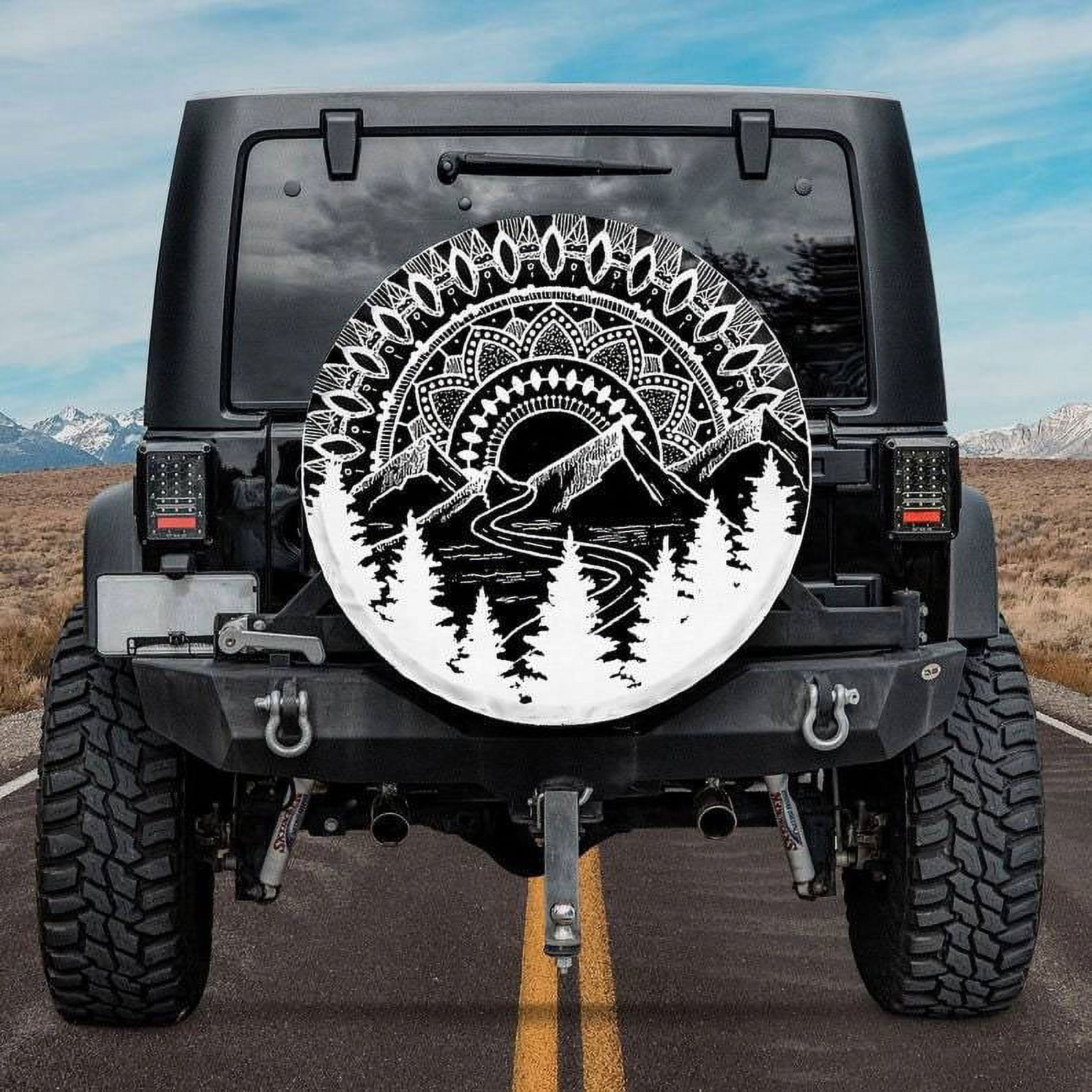 Mountain Road With Compass Tire Cover 4WD 4x4 SUV Navigation Spare ...