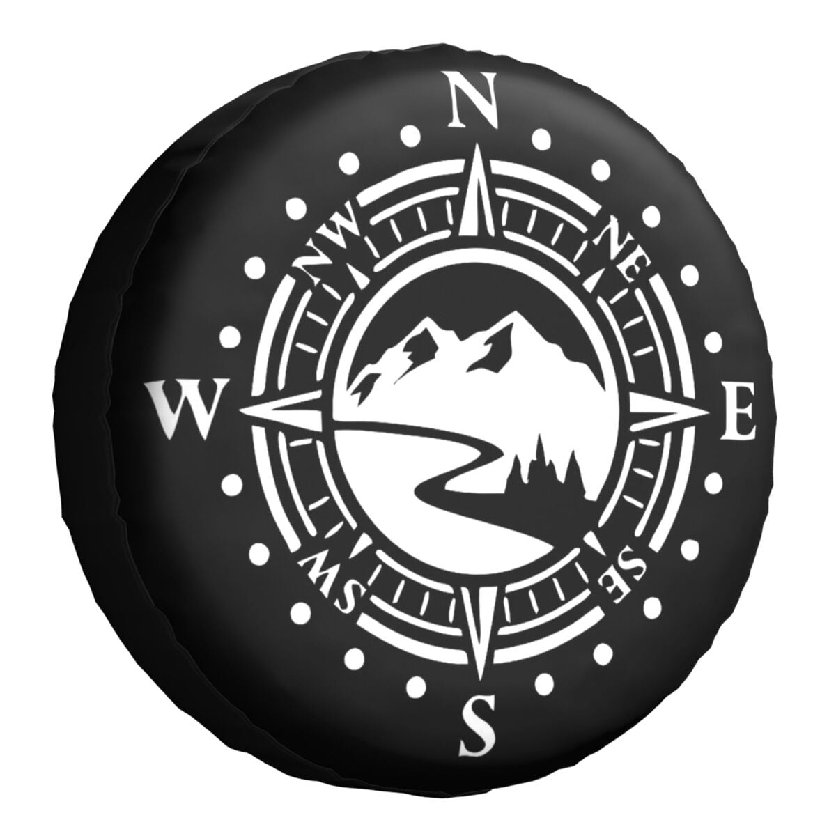 Mountain Road With Compass Tire Cover 4WD 4x4 SUV Navigation Spare ...