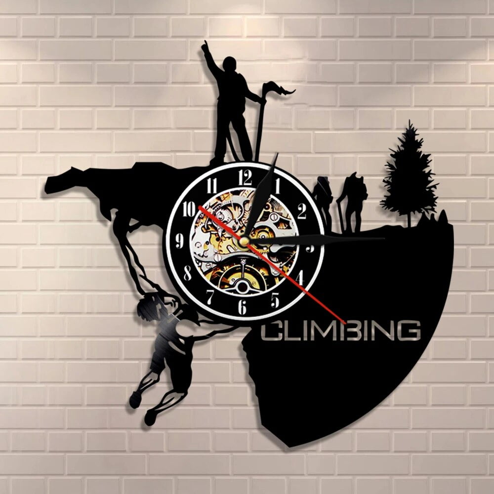 Mountain Rock Climbing Home Decor Wall Clock Extreme Rock Climbing ...