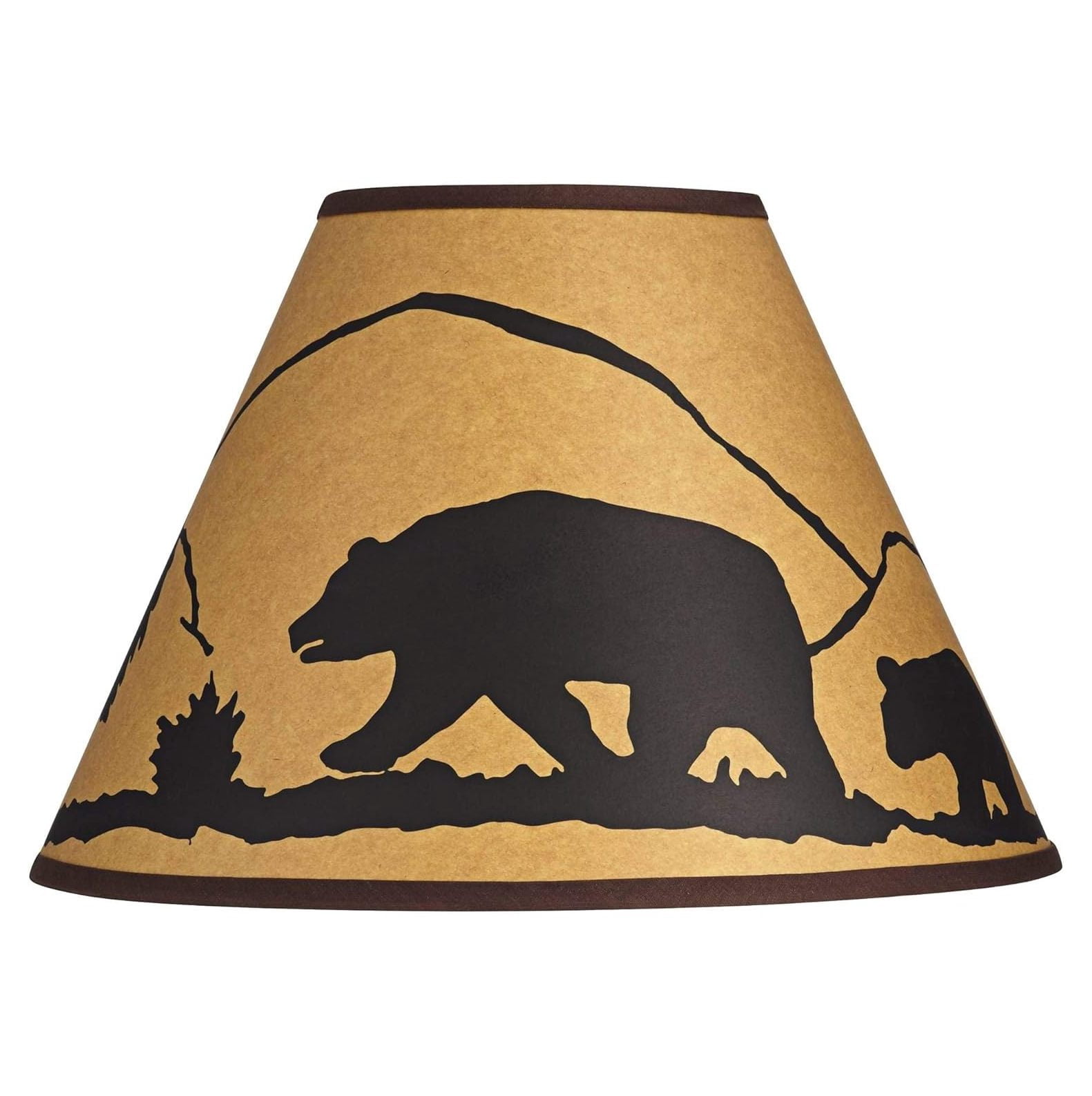 Mountain Scene Brown Paper Medium Empire Lamp Shade 6" Top x 14" Bottom ...