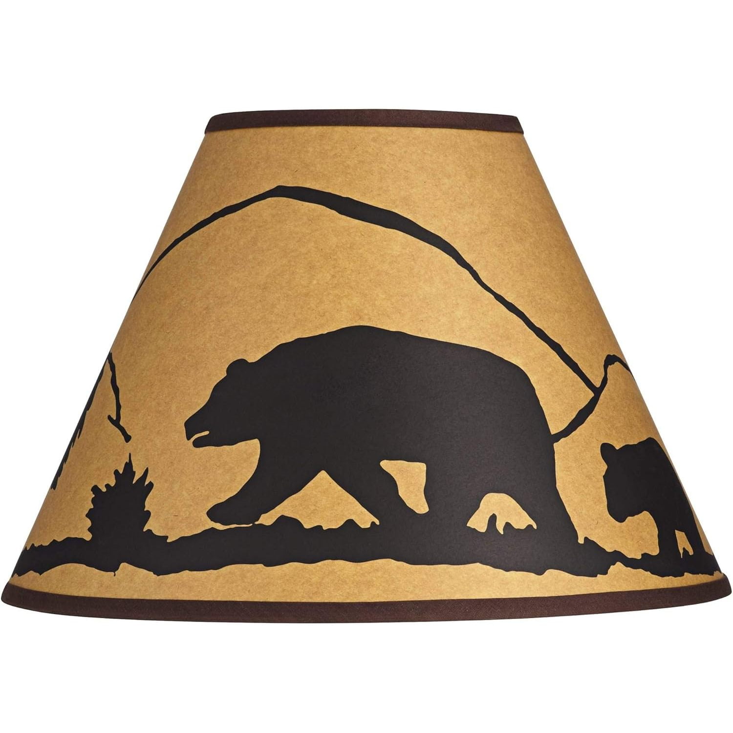 Mountain Scene Brown Paper Medium Empire Lamp Shade 6" Top x 14" Bottom ...