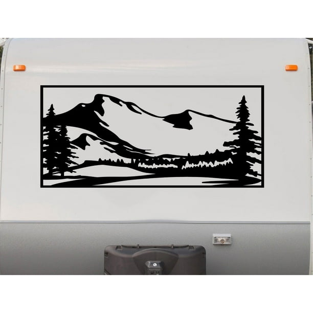 Mountain Scene Decal RV Camper Motor Home Sticker Mountain Scene MNT-5 ...