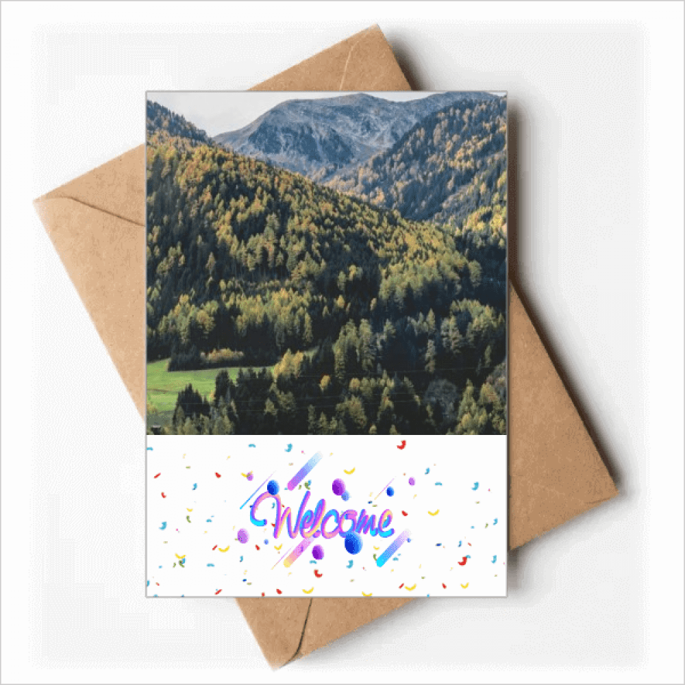 Mountain Science Nature Scenery Green Welcome Back Greeting Cards ...