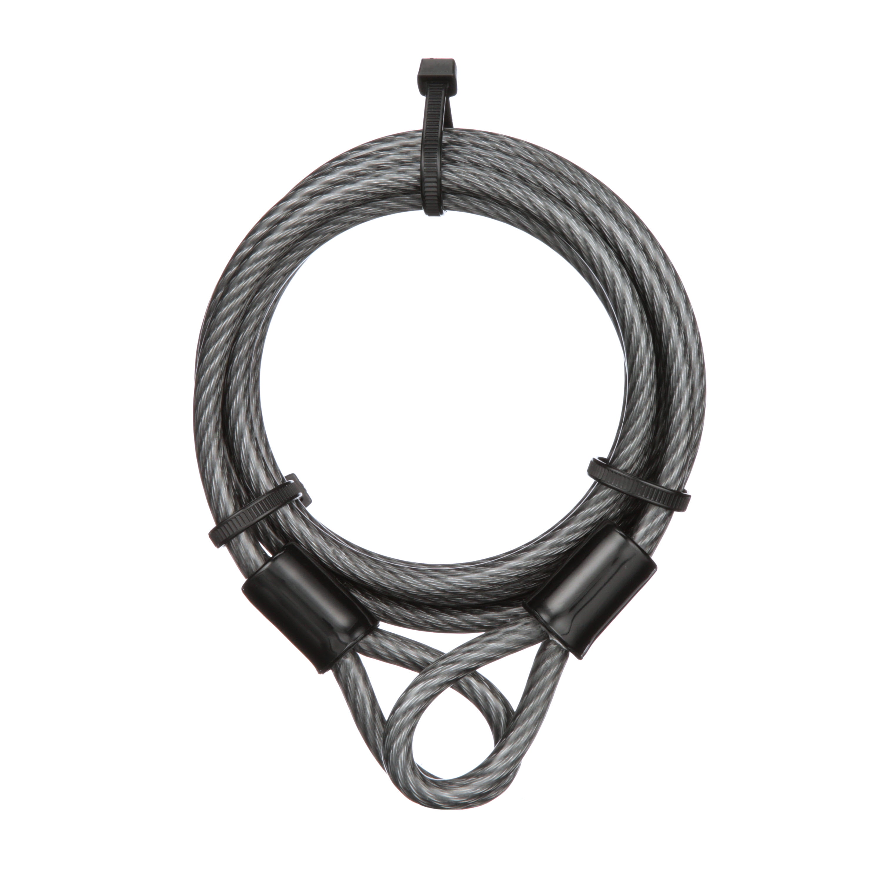Mountain Security 6ft Weatherproof Braided Steel Cable with Looped Ends ...