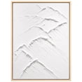 Mountain Serenity II Heavily Textured Hand Painted White Framed Canvas ...