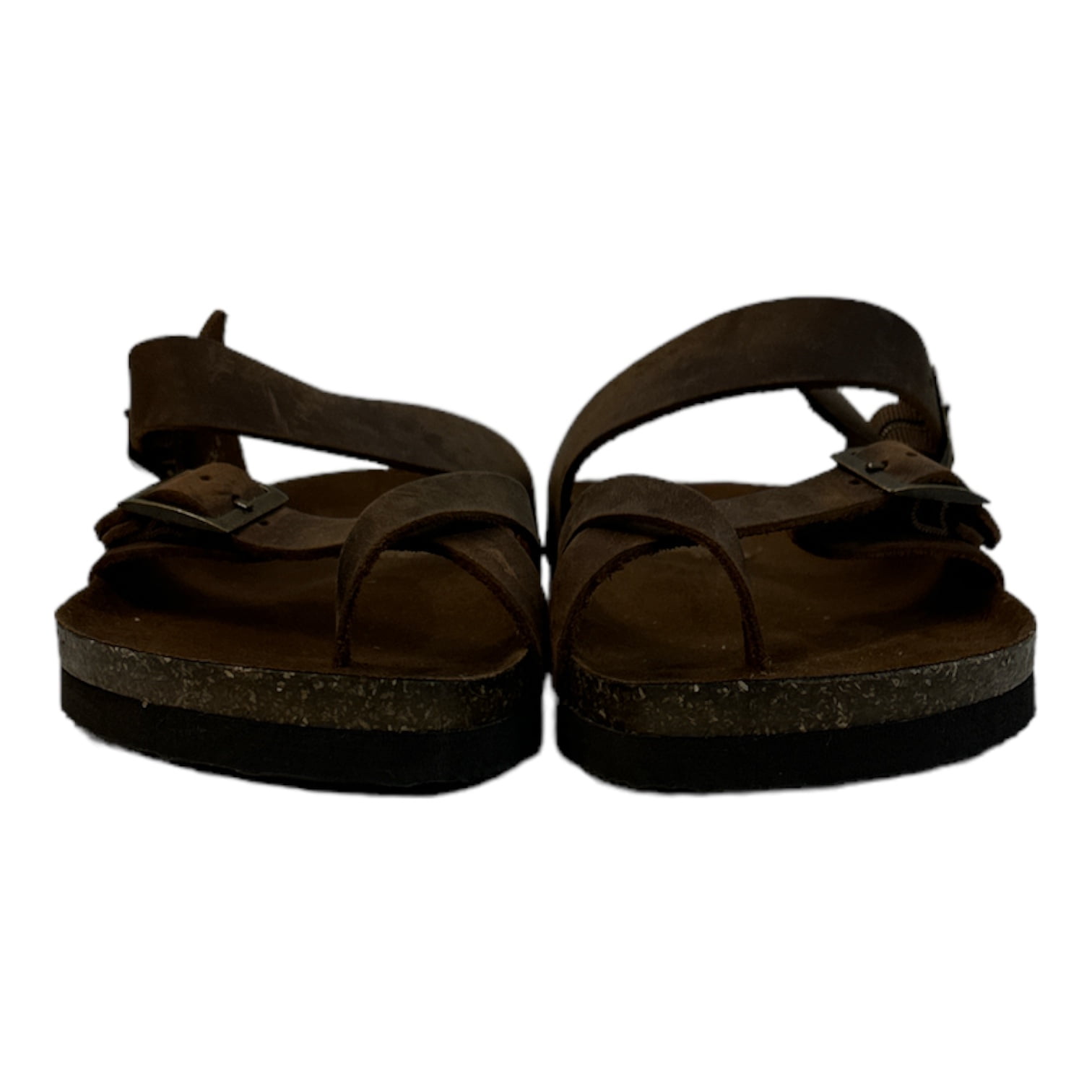 Mountain Sole Women's Easy Slip-On Two Loop Design Leather Sandals ...