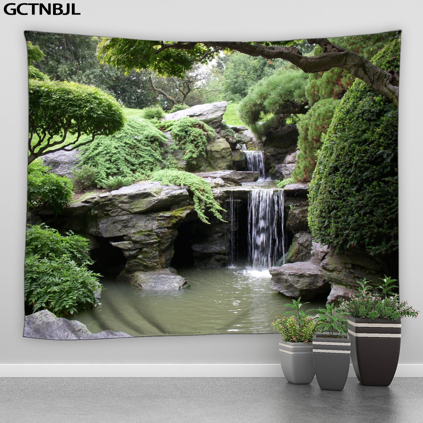 Mountain Stone Nature scenery Tapestry Wall Hanging Forest Landscape ...