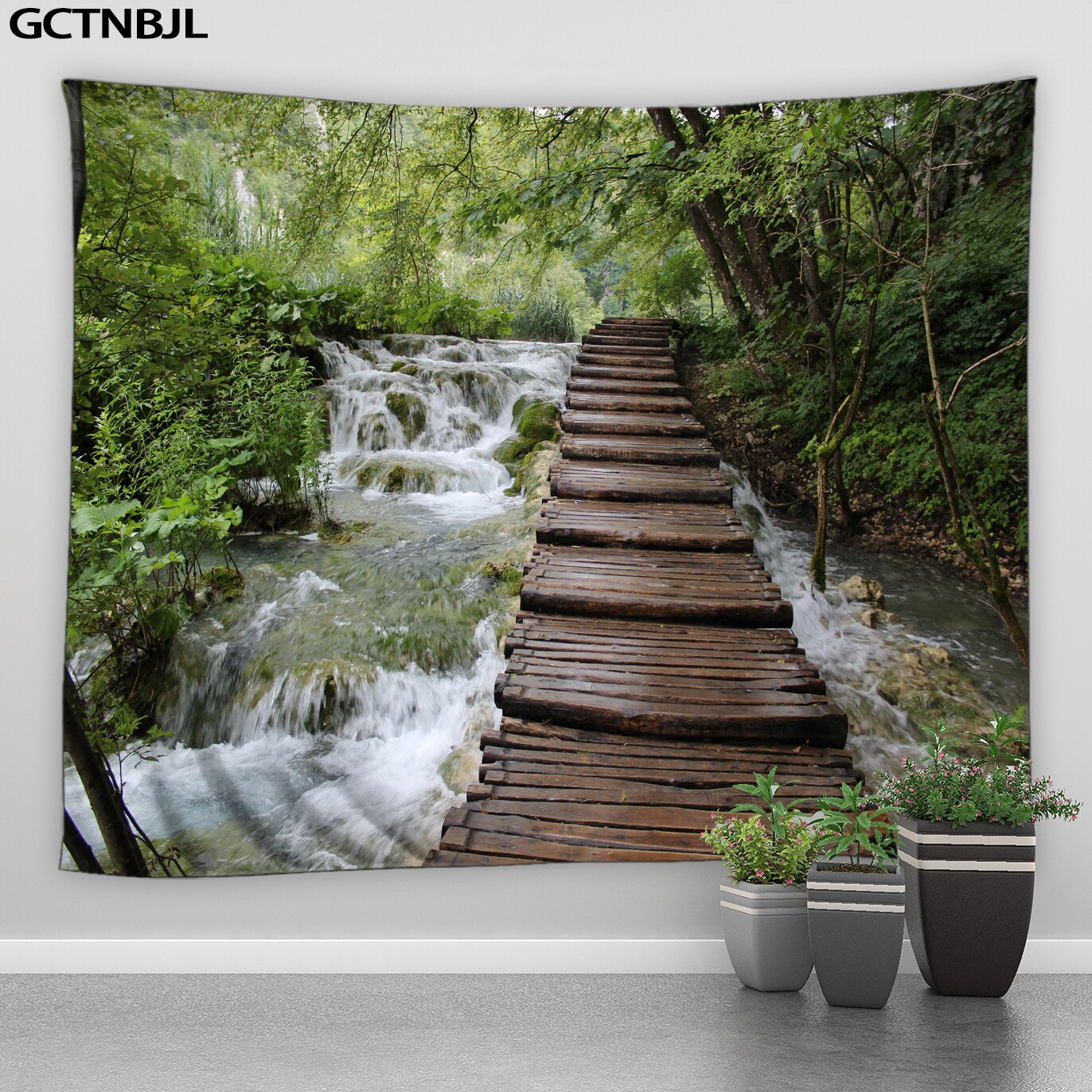 Mountain Stone Nature scenery Tapestry Wall Hanging Forest Landscape ...