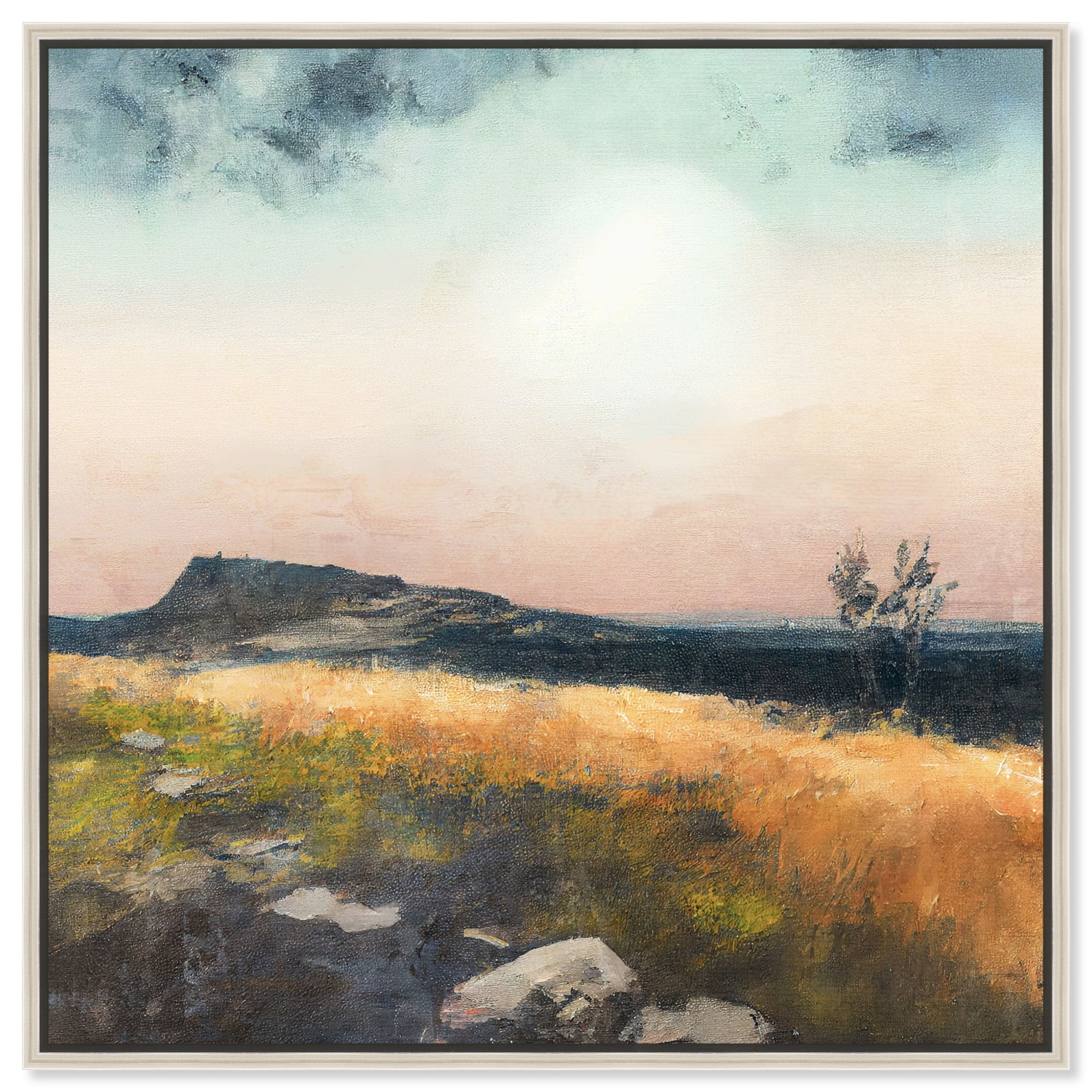 Mountain Sunrise Canvas Vintage Coastal Landscape Wall Art by Art ...