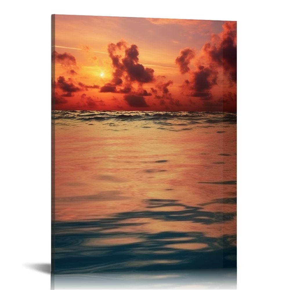 Mountain Sunrise Landscape Art - Nature Scenery Home Decor,12 x inch ...