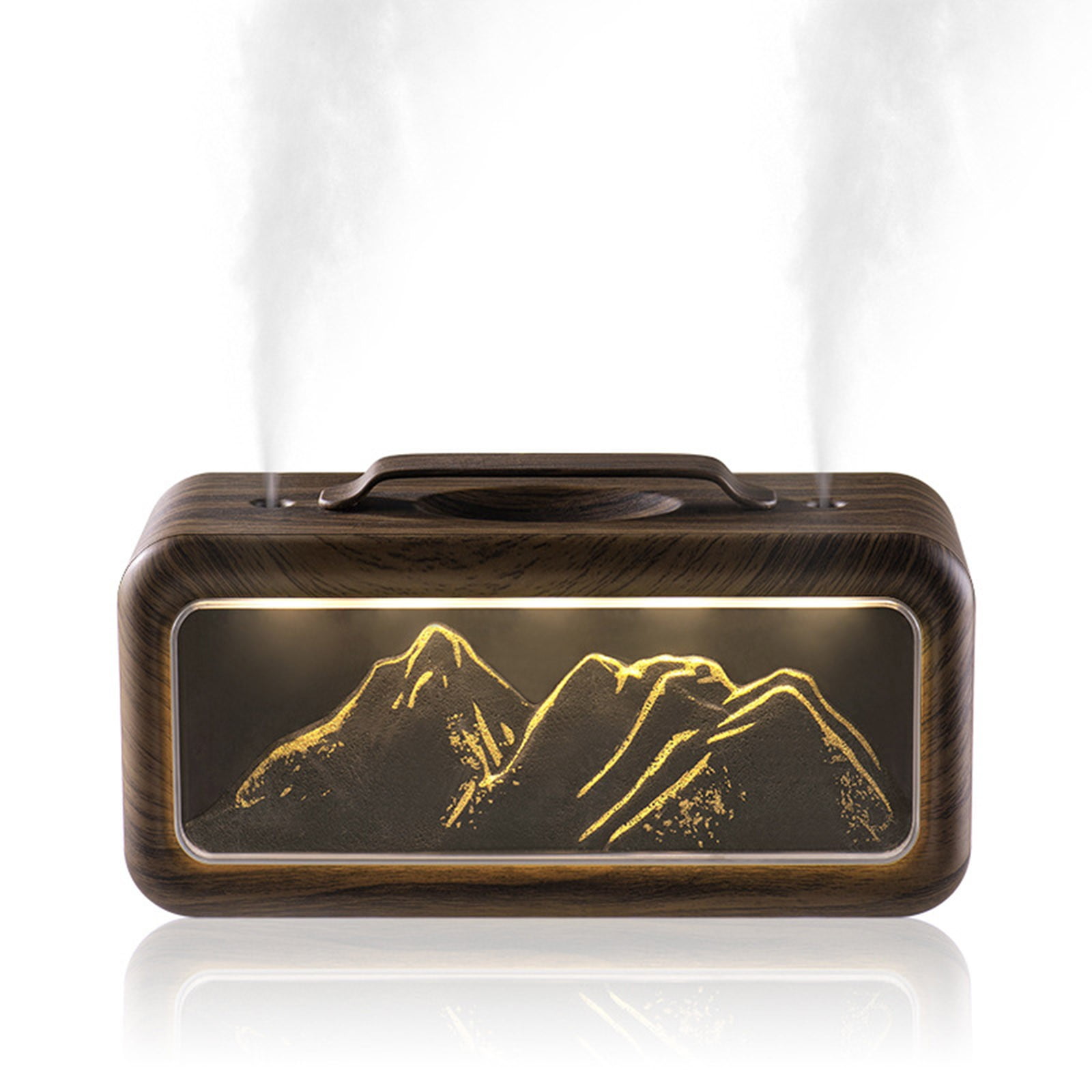 Mountain-Themed Desktop Humidifier With Dual Mist And Night Light ...