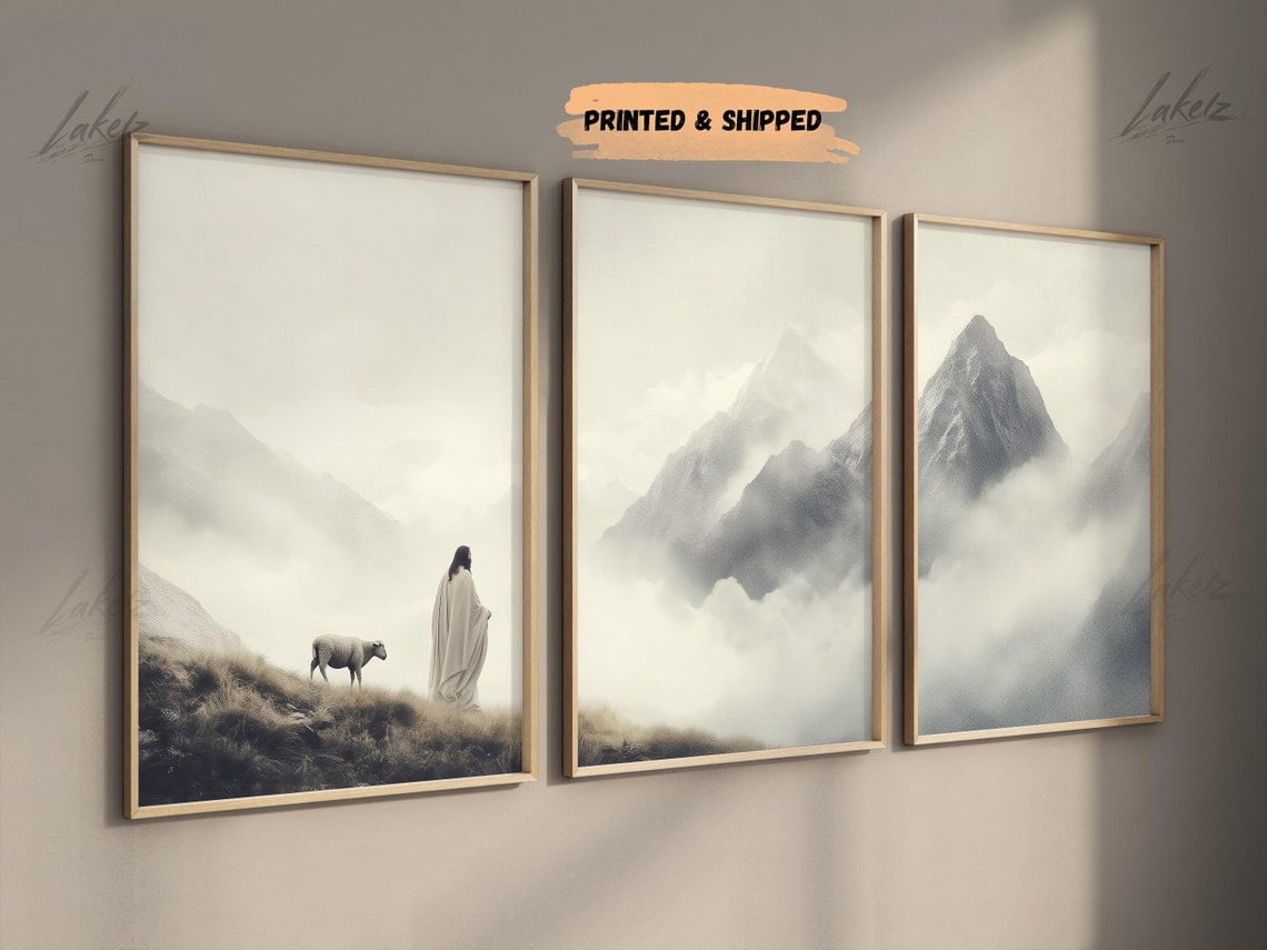 Mountain Top Shepherd Sketch Wall Art Set 3 Unframed Paper Print 8x12 ...