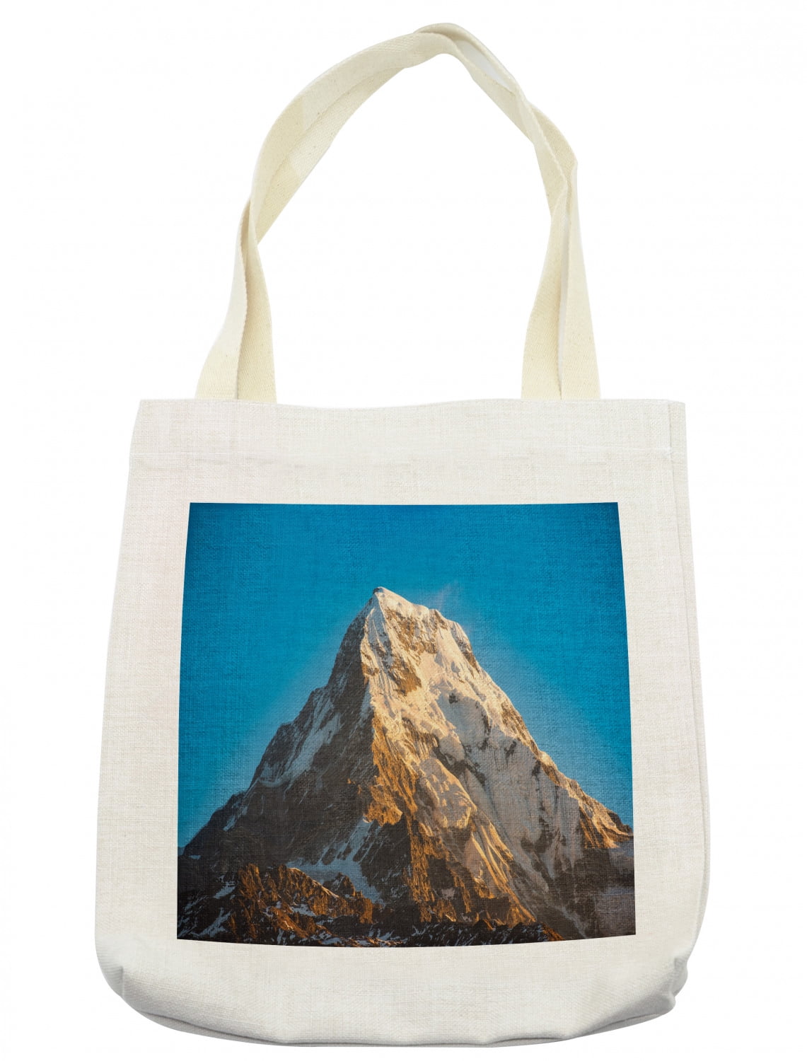 Mountain Tote Bag, Panoramic Himalayas in Nepal Freezing Cold Terrain ...