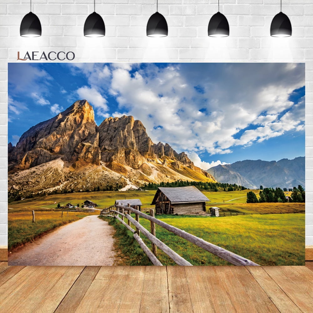 Mountain Valley Runway Desolate View Blue Sky Clouds Photography ...