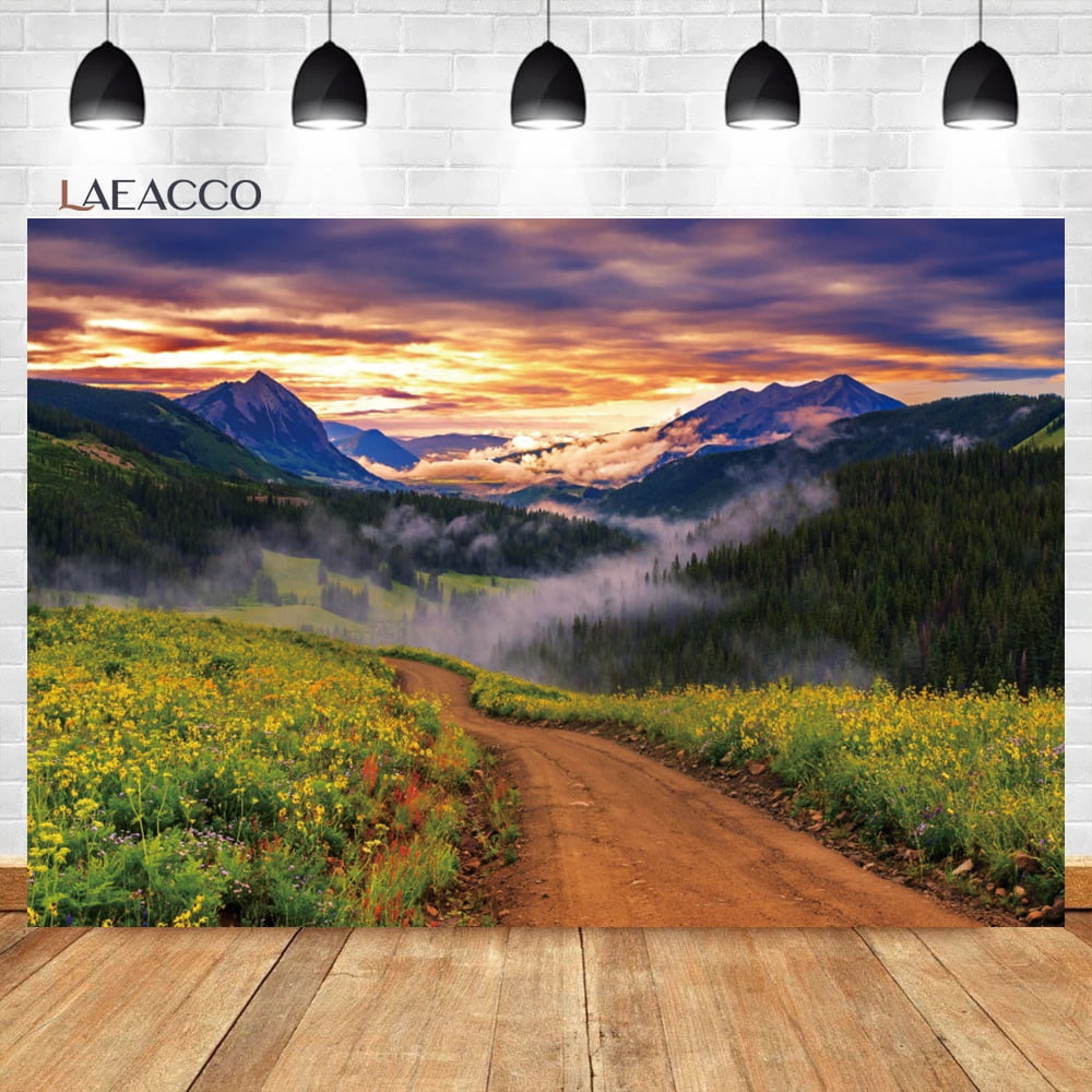 Mountain Valley Runway Desolate View Blue Sky Clouds Photography ...