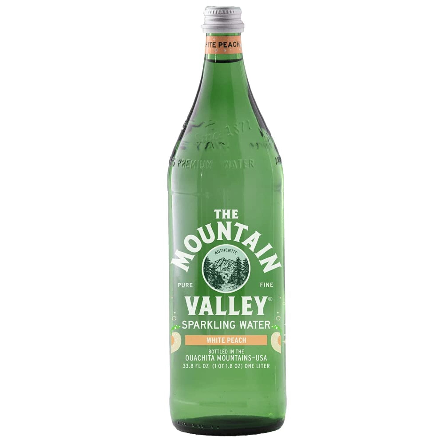 Mountain Valley Spring, Sparkling Water White Peach, 33.81 Fl Oz ...