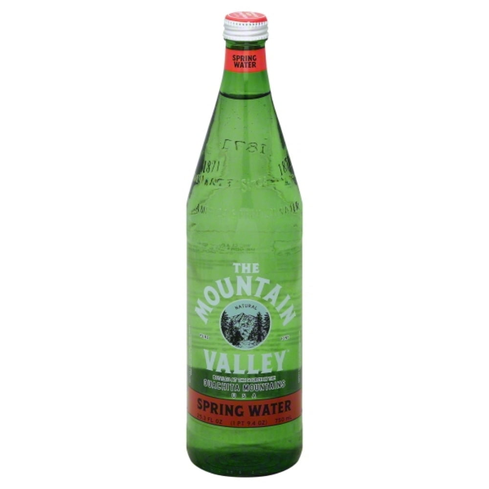 Mountain Valley Natural Spring Water in Recycled Glass Bottle, 25.36 Fl ...