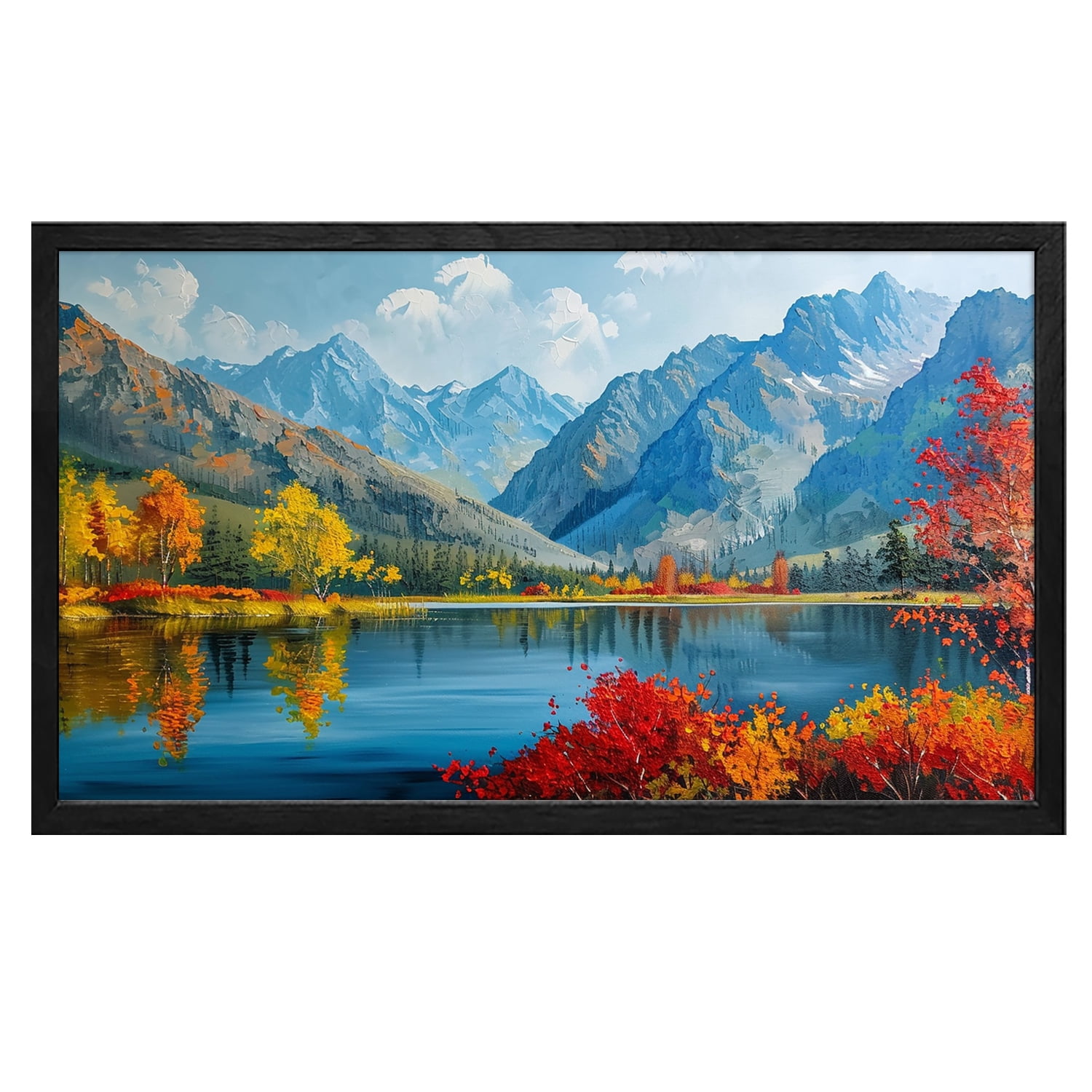 Mountain Wall Art Mountain Wall Decor Maple Valley Canvas art Framed ...