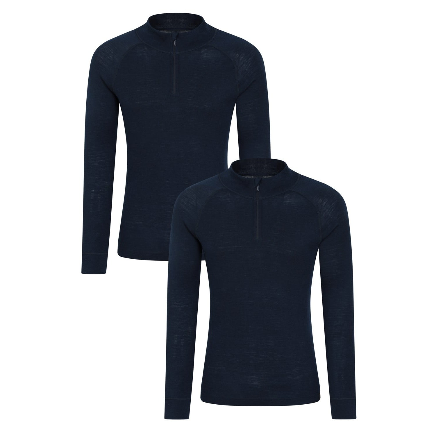 Mountain Warehouse Mens Merino Wool Base Layer Top (Pack of 2 ...