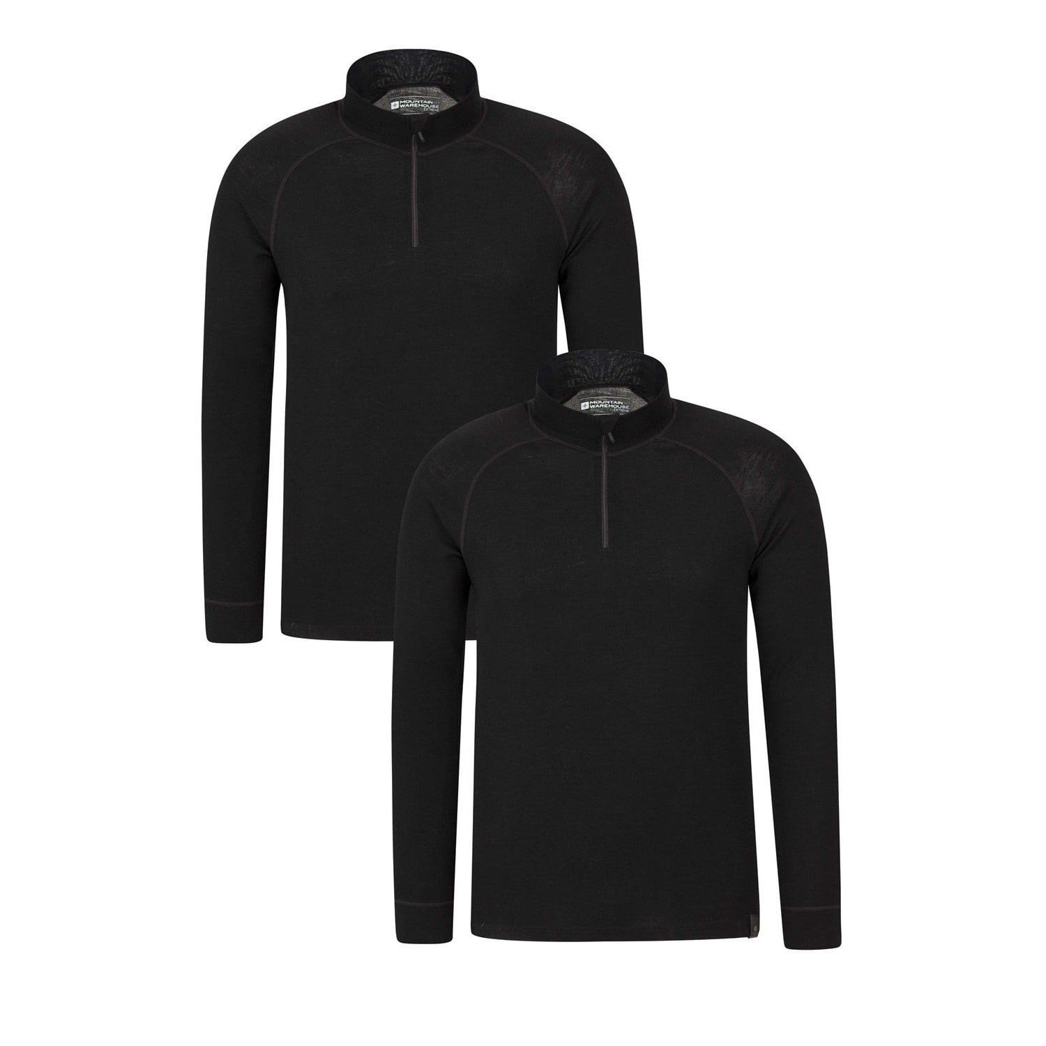 Mountain Warehouse Mens Merino Wool Base Layer Top (Pack of 2 ...