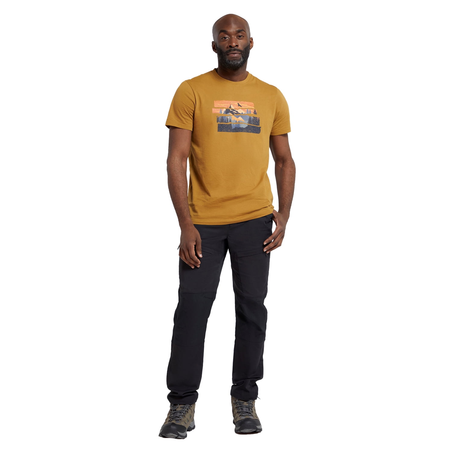 Mountain Warehouse Mens Mountain Explorer Natural Cotton T-Shirt ...