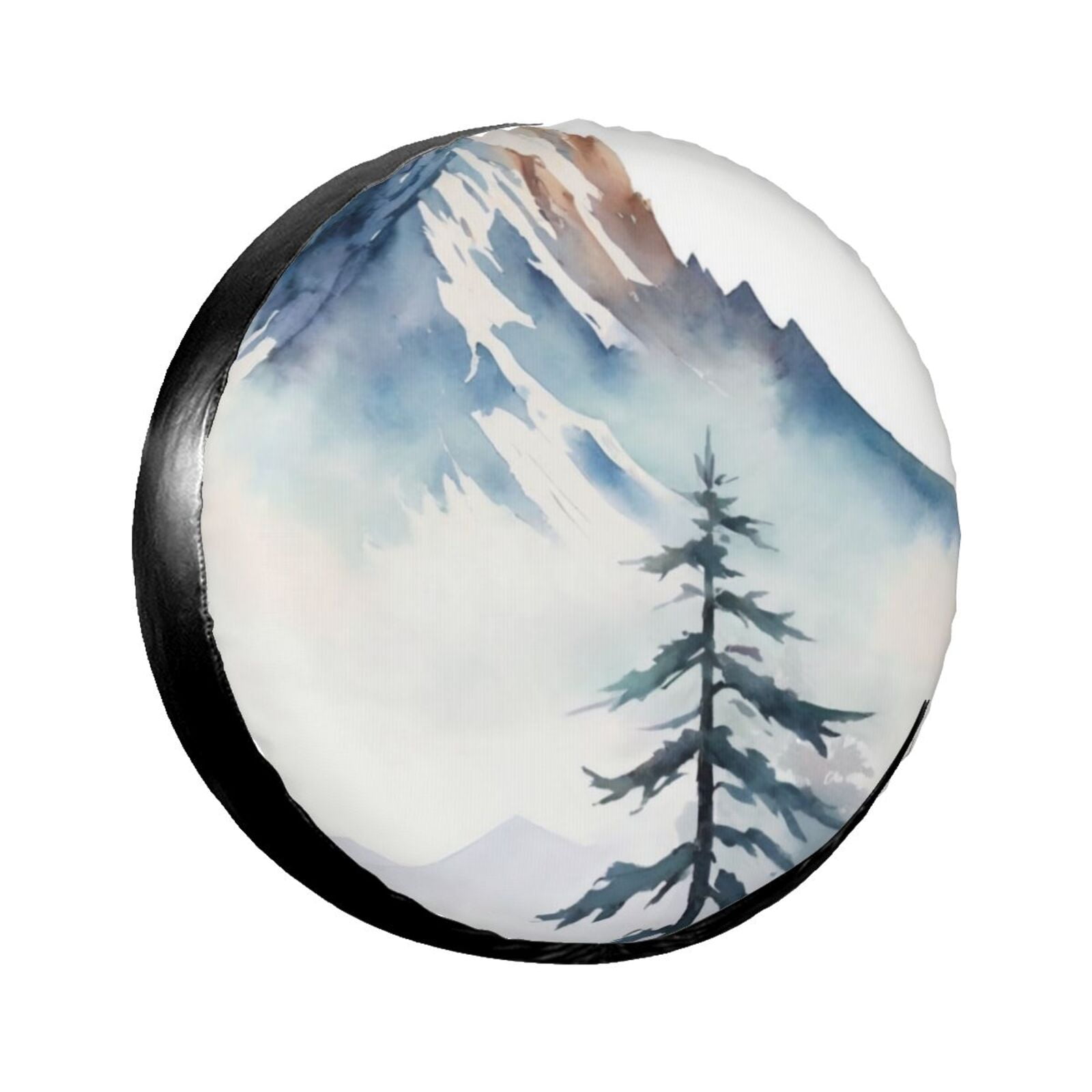 Mountain: Watercolor camping spare tire cover, wheel protector ...