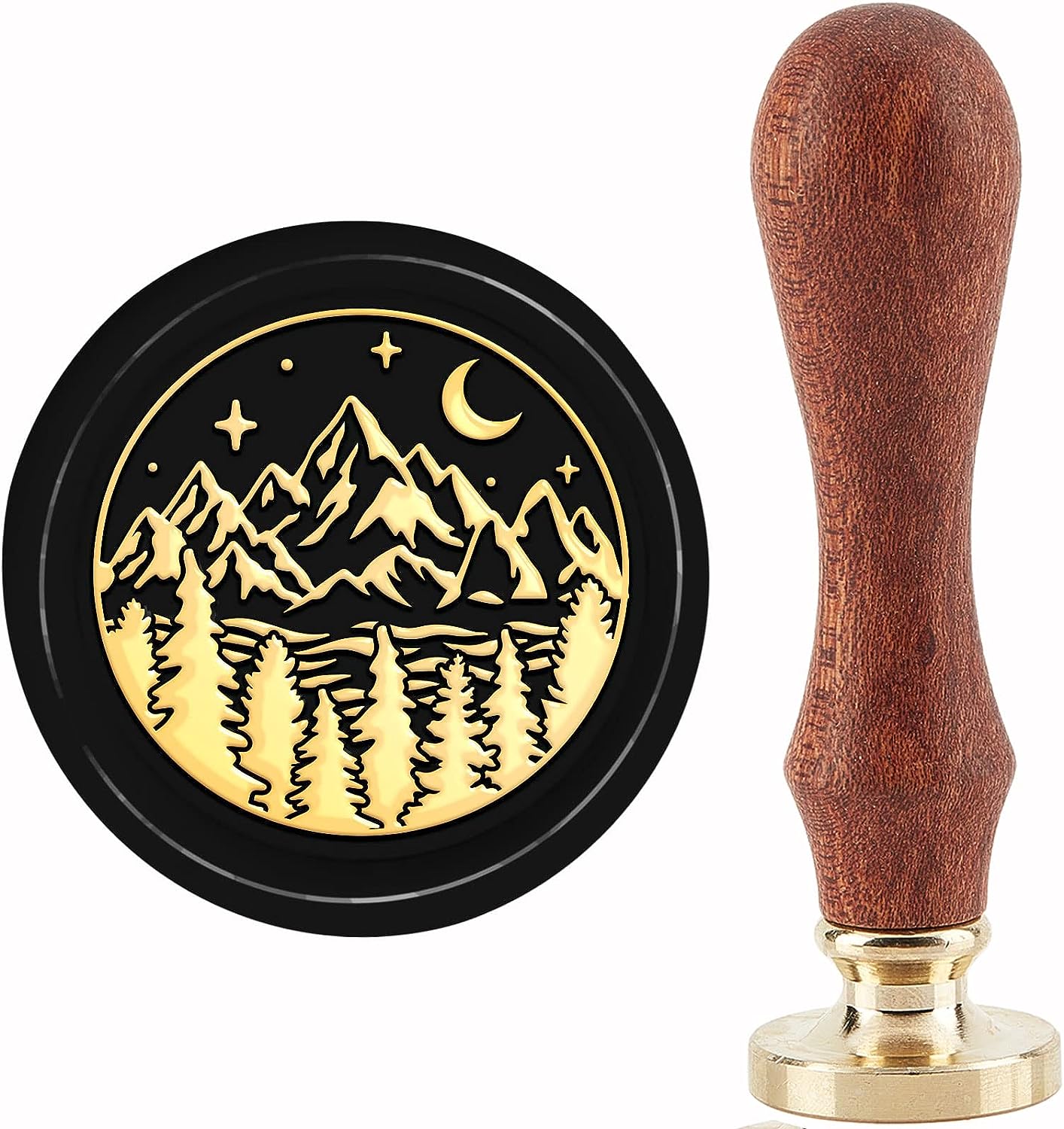 Mountain Wax Seal Stamp Forest Lake Nature Sealing Stamp Copper Seals ...