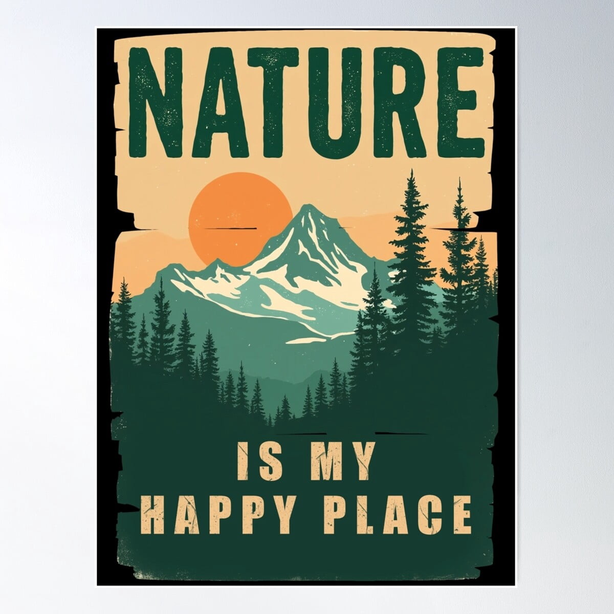 Mountain Wilderness Adventure: Nature Happy Place Outdoor Hiking Forest ...