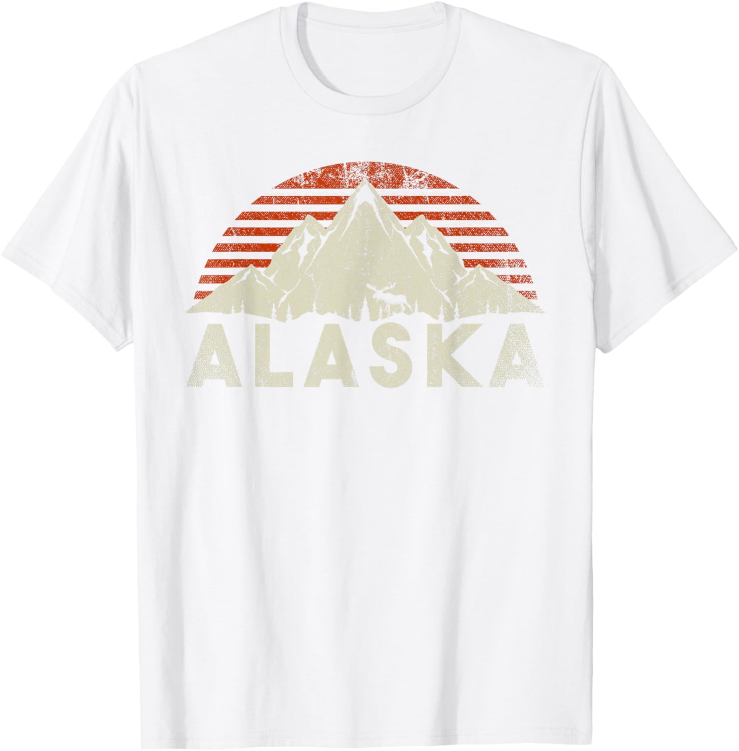 Mountain Wildlife Animal Alaskan Moose Retro Alaska T-Shirt - Walmart.com