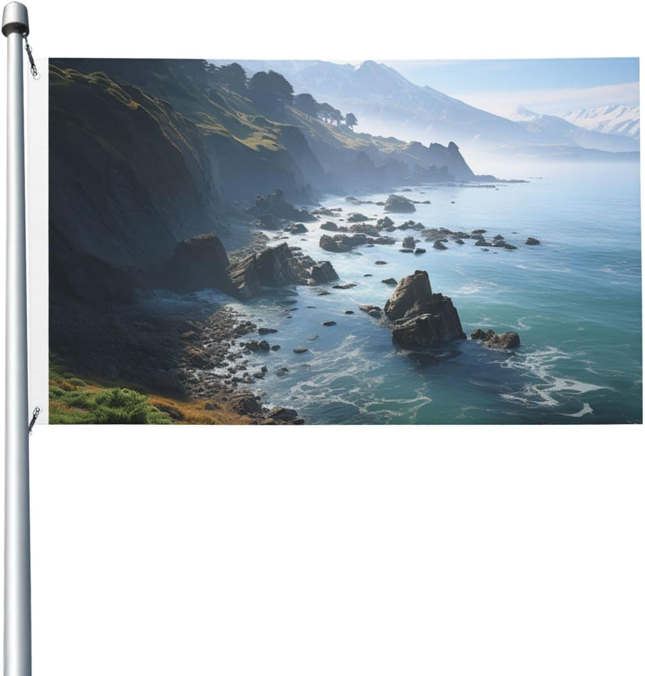 Mountain and sea Flag 2x3 ft Flags for Outside Funny Banner Garden Flag ...