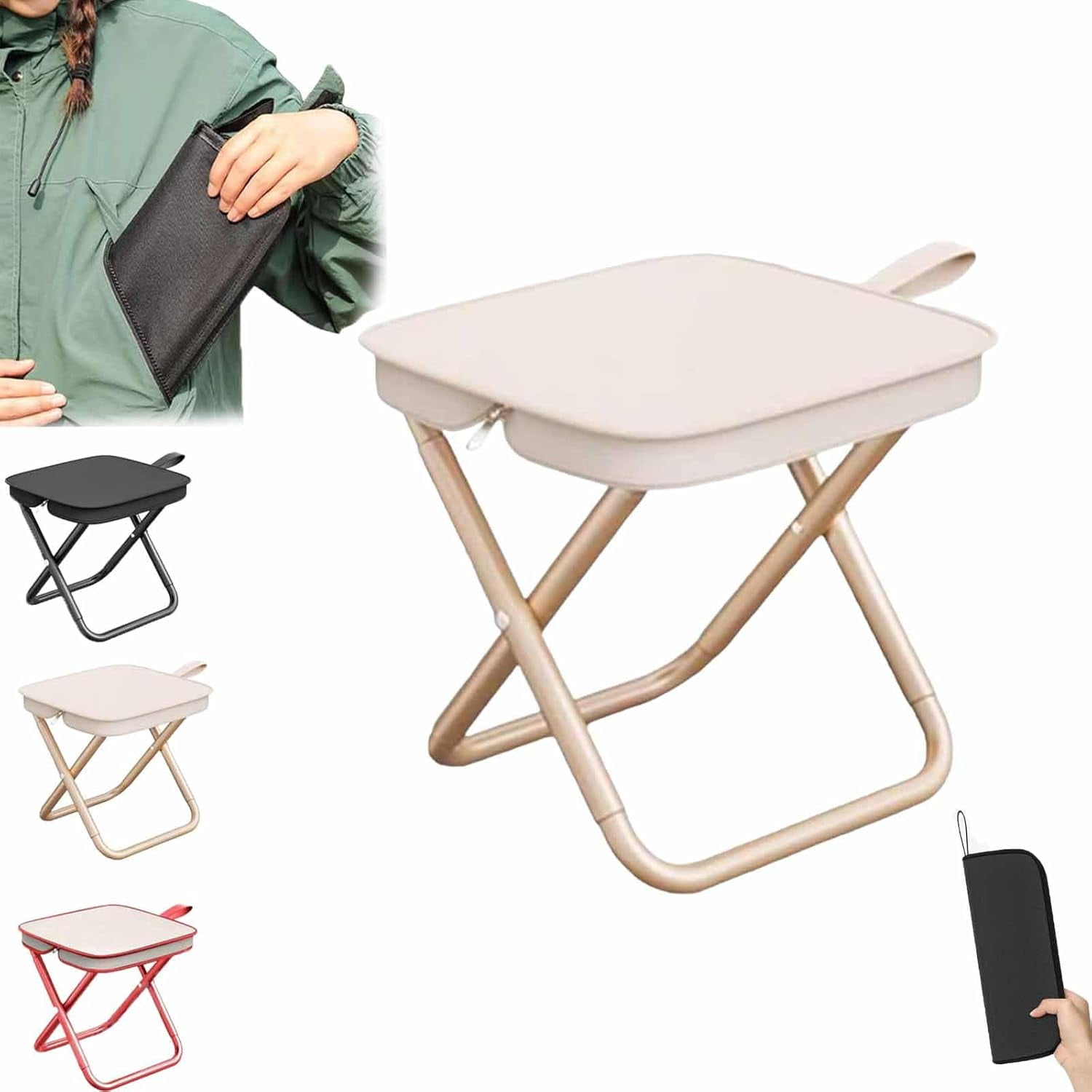 Mountaineering and Hiking Portable Stool, Ultralight Folding Camping ...