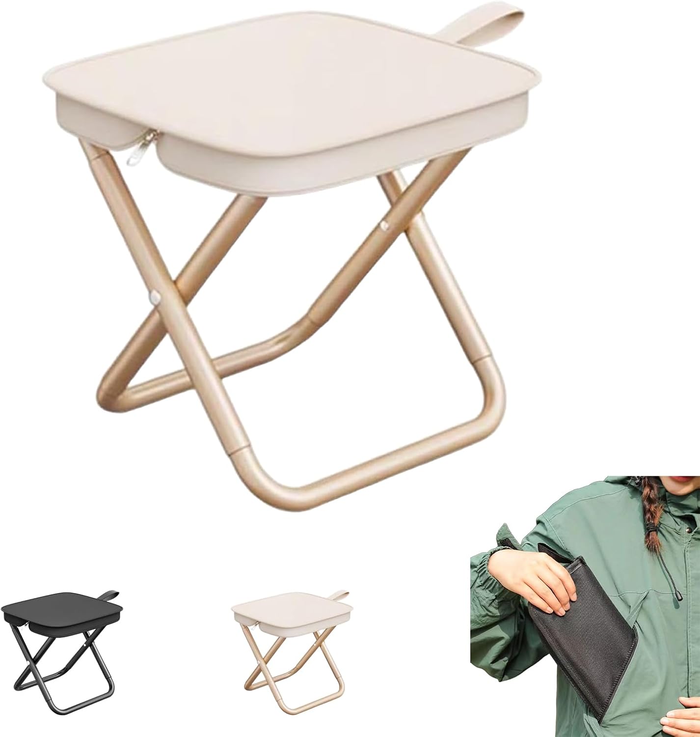 Mountaineering and Hiking Portable Stool, Ultralight Folding Camping ...
