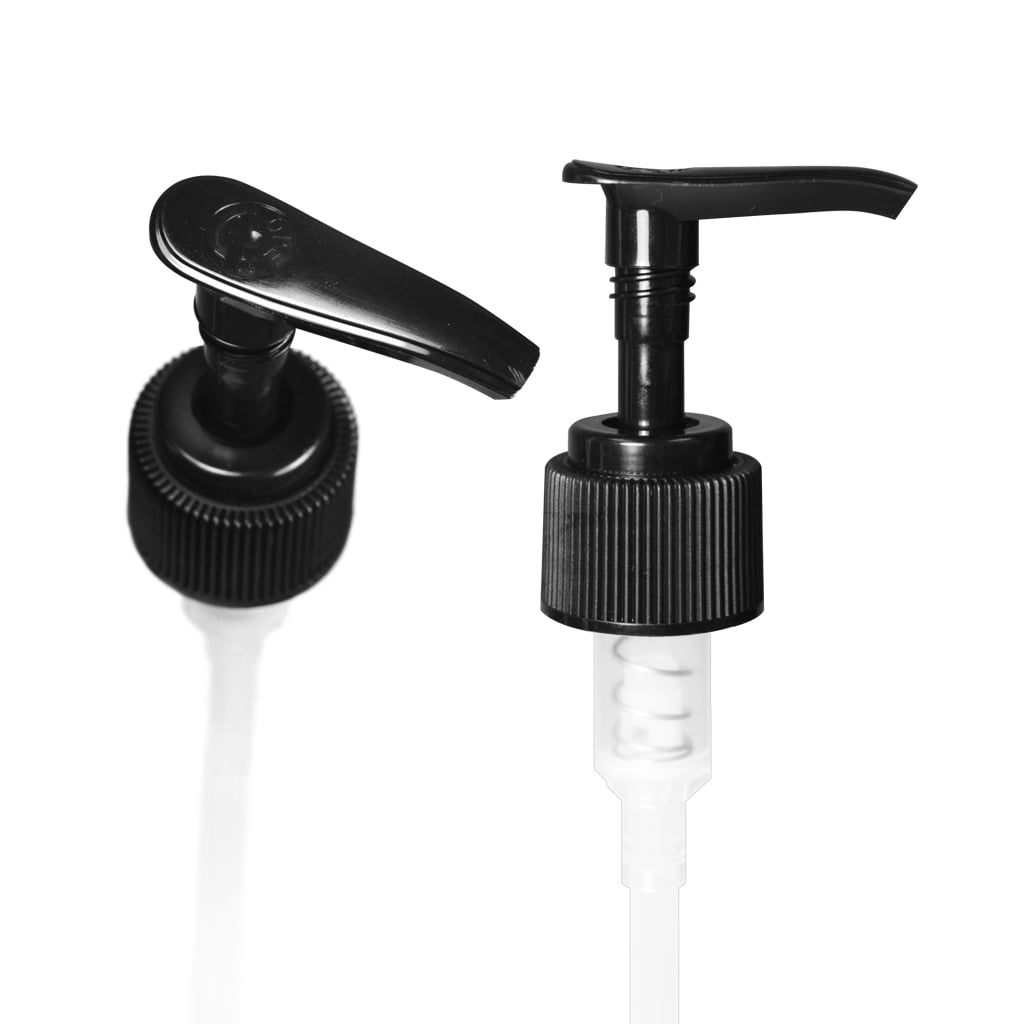 Mountainleaf 6 Pack 24-410 Black Lotion Pumps, Fine Ribbed, Lock Down ...