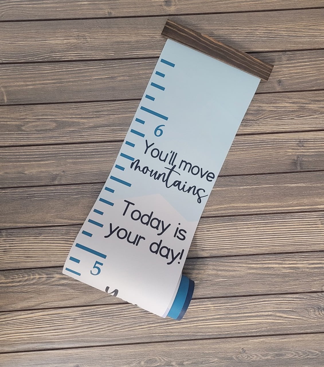 Mountains Canvas Growth Chart for Wall Nursery Decor - Ready to Hang ...