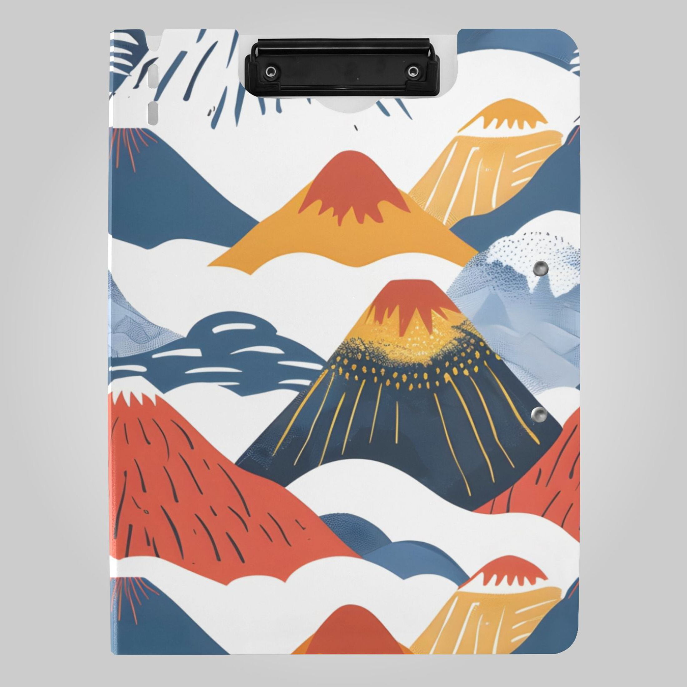 Mountains Hand Painted Foldable Binder Folder Clipboard with Pen Slot ...