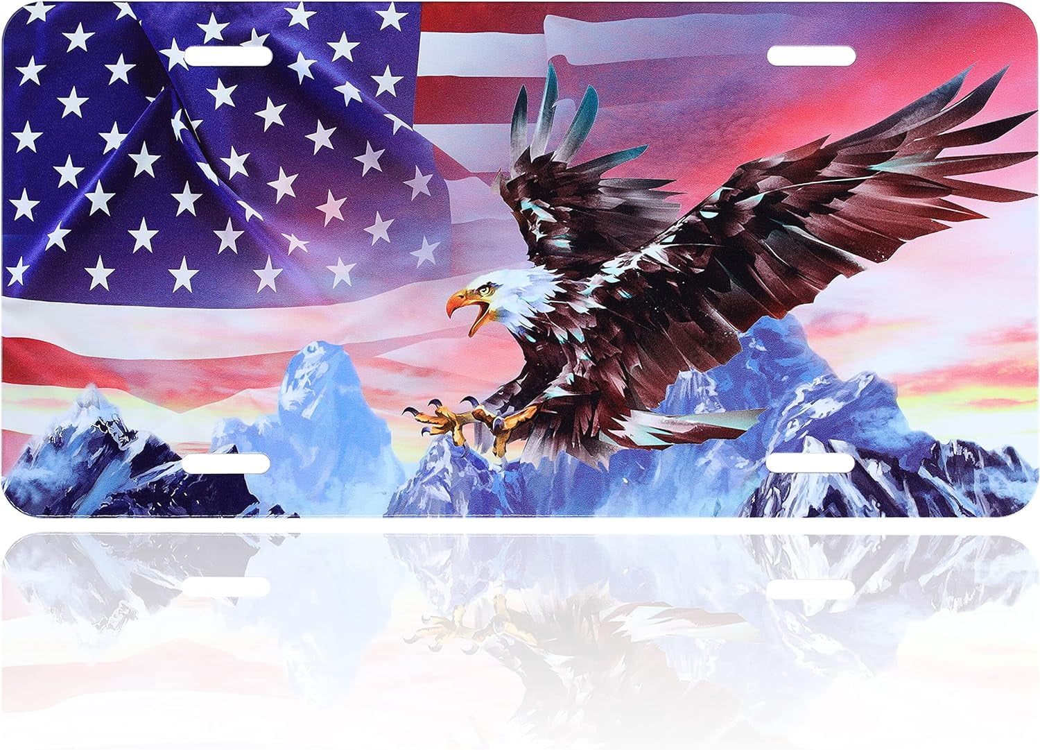 Mountains License Plate Cover Black White Mountain License Plate Funny ...