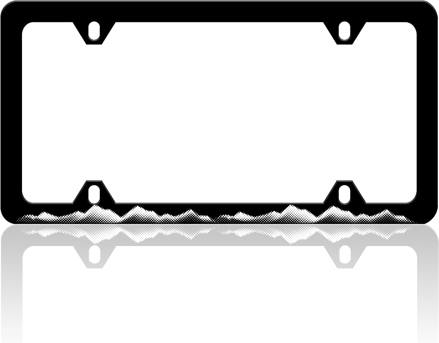 Mountains License Plate Frame Funny Mountain Pattern License Plate ...