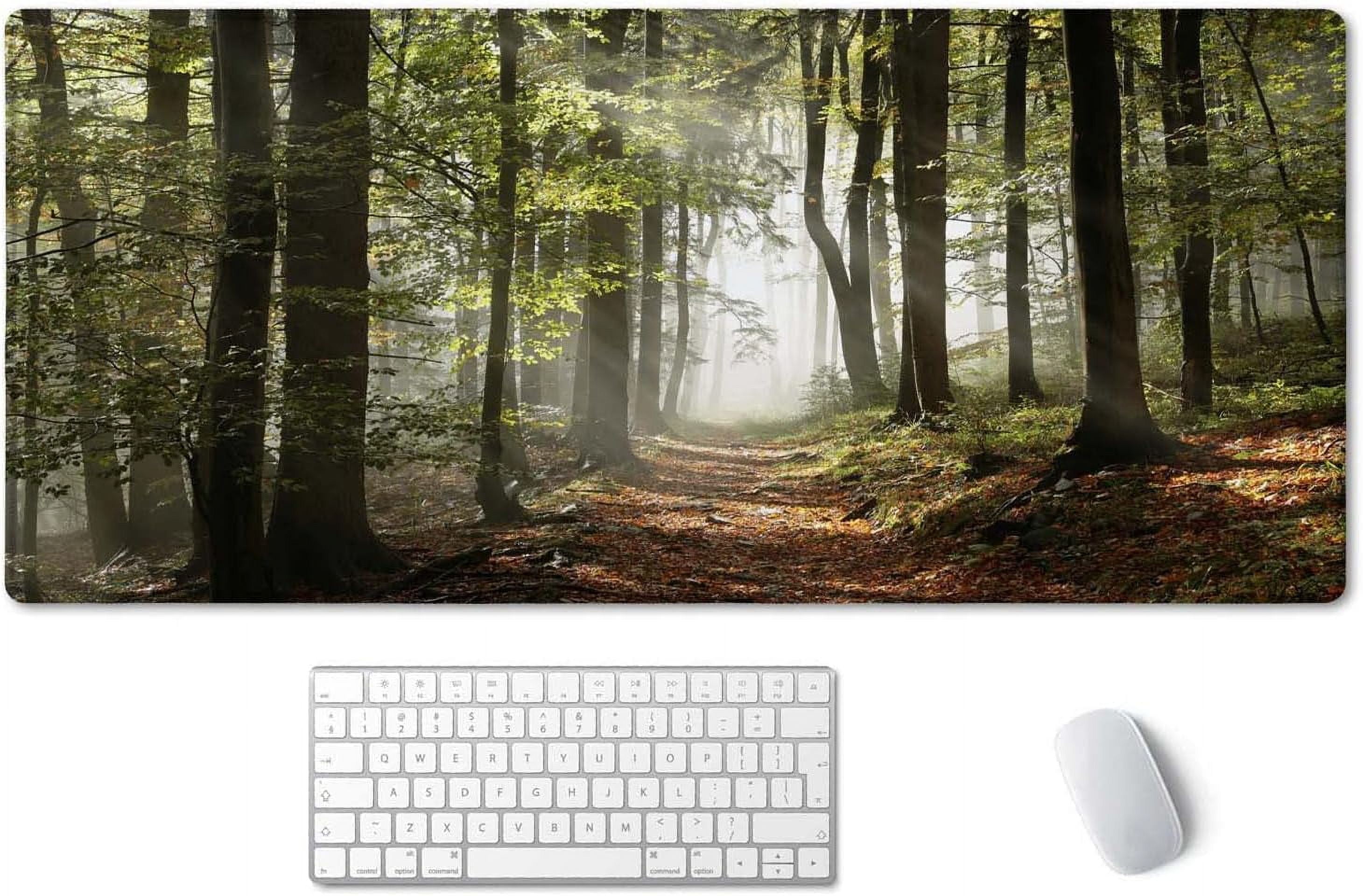 Mountains with Mist Mouse Pad 35.4 X 15.7 Inch XXL Full Desk Mousepad ...