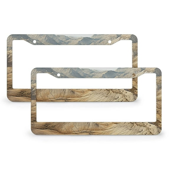 Mountains Nature License Plate Frames 2 PCS Nature Landscape Funny ...