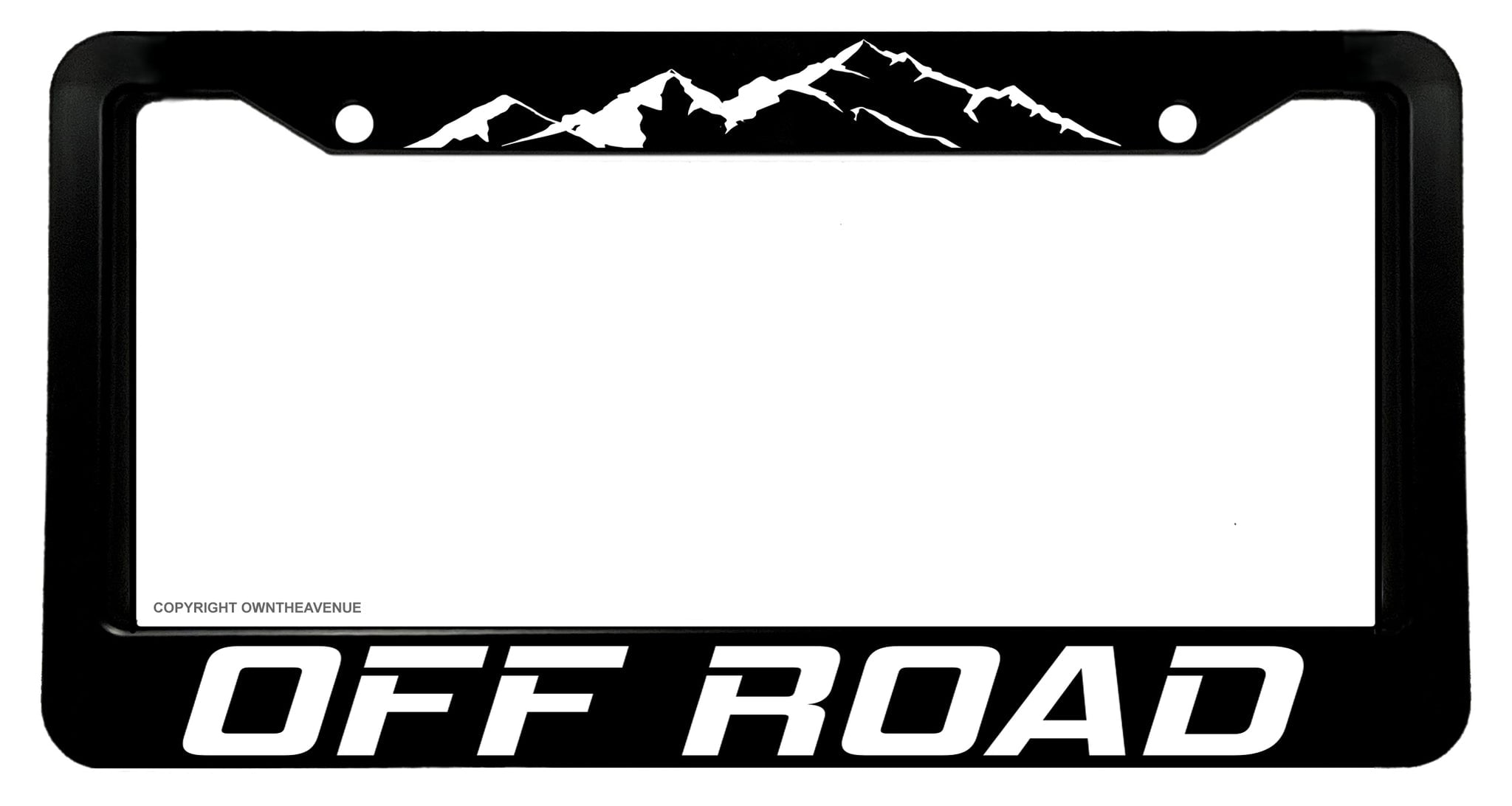 Mountains Off Road Truck 4x4 Black License Plate Frame Model V001 ...