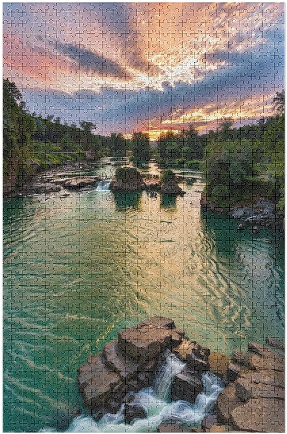 Mountains Park River Creek Stream Landscape Puzzle Jigsaw Puzzles 1000 ...