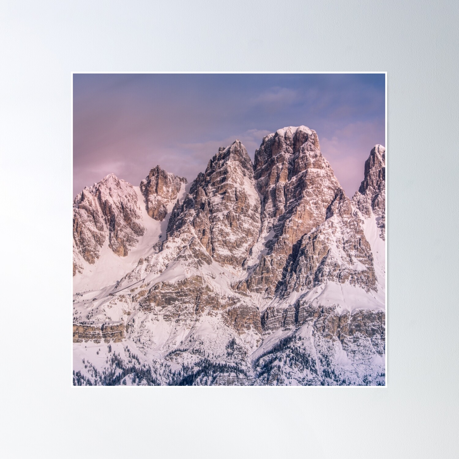Mountains Poster Wall Art, Modern Wall Decor, 16x16 UNFRAMED - Walmart.com