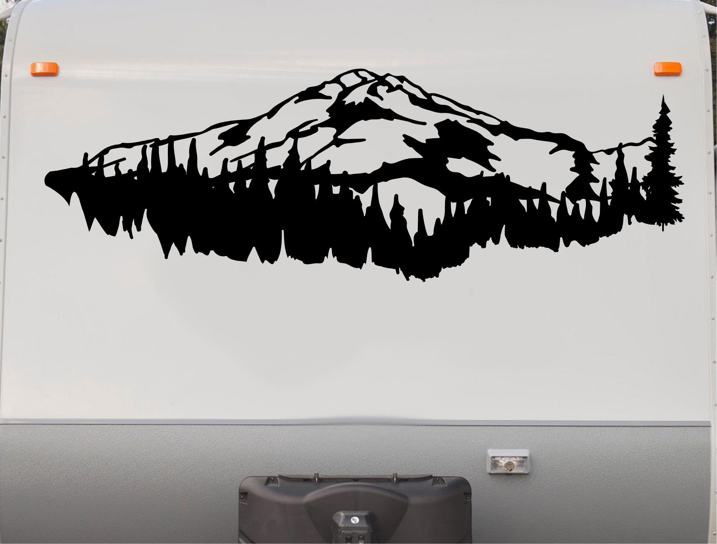 Mountains RV Camper Decal Scene Trailer Stickers Replacement Graphics ...