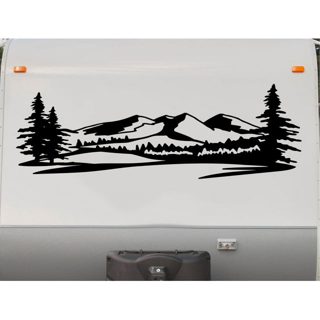 Mountains RV Camper Replacement Decal Scene Trailer Stickers CT12 ...