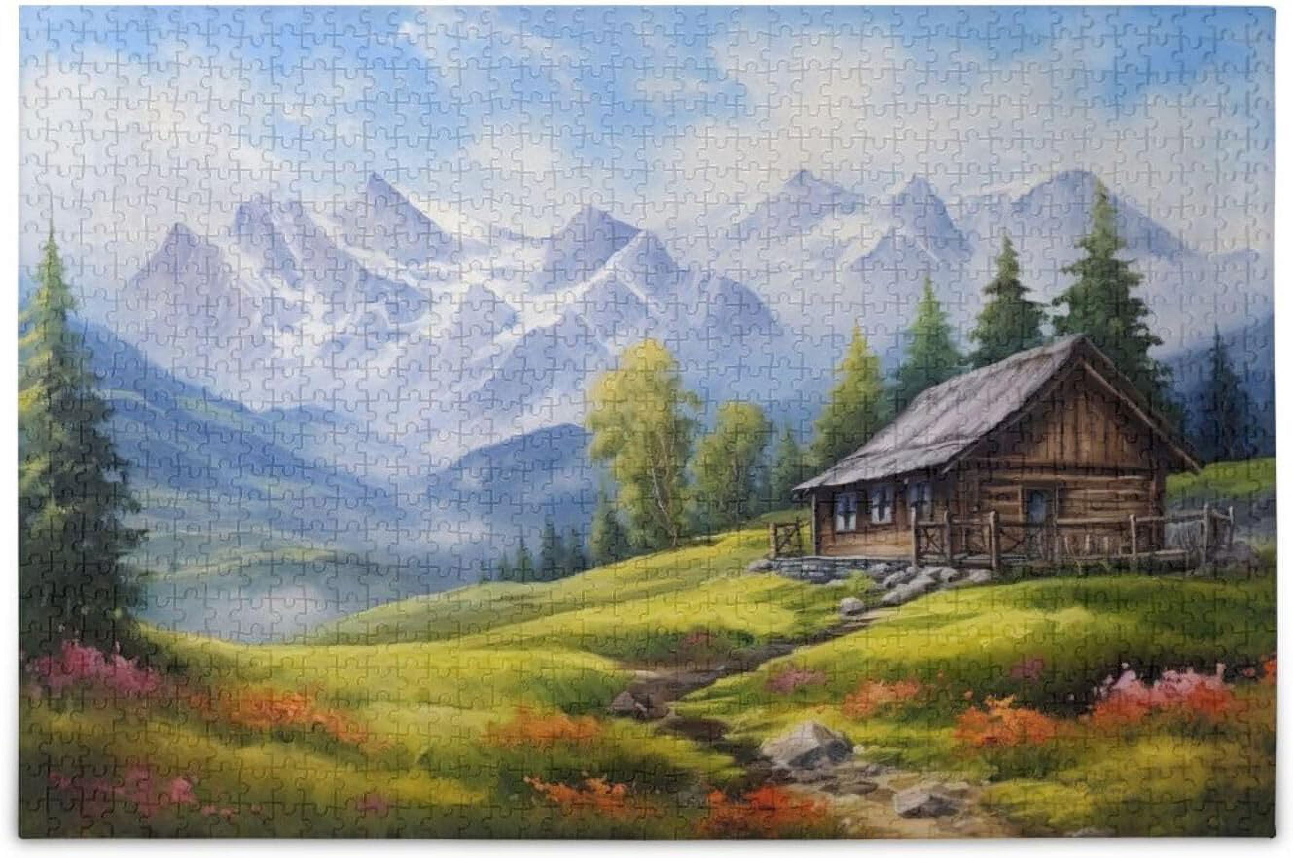 Mountains Treehouse Jigsaw Puzzles 500 PiecesPuzzles for Adults Family ...