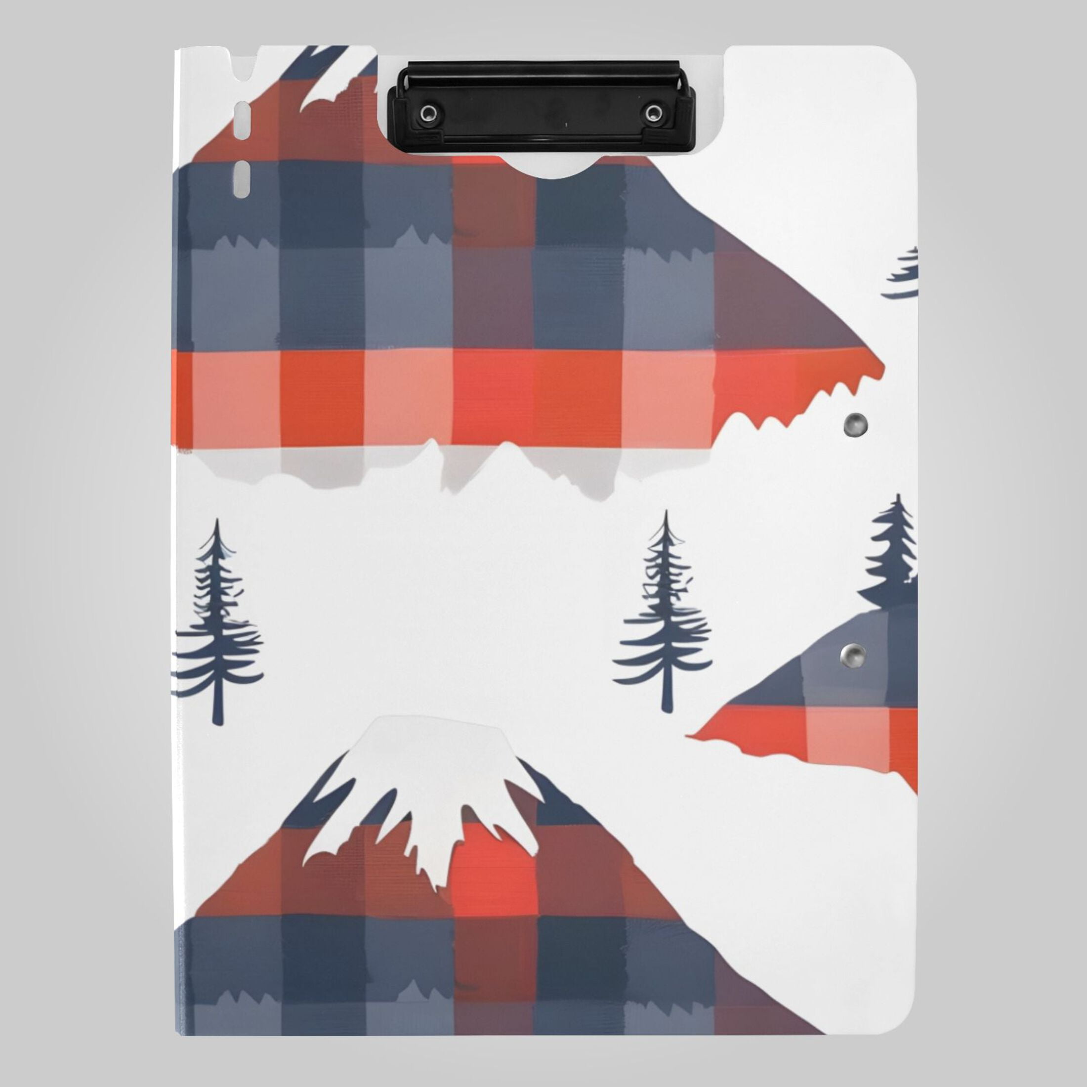 Mountains Trees Foldable Binder Folder Clipboard with Pen Slot Double ...