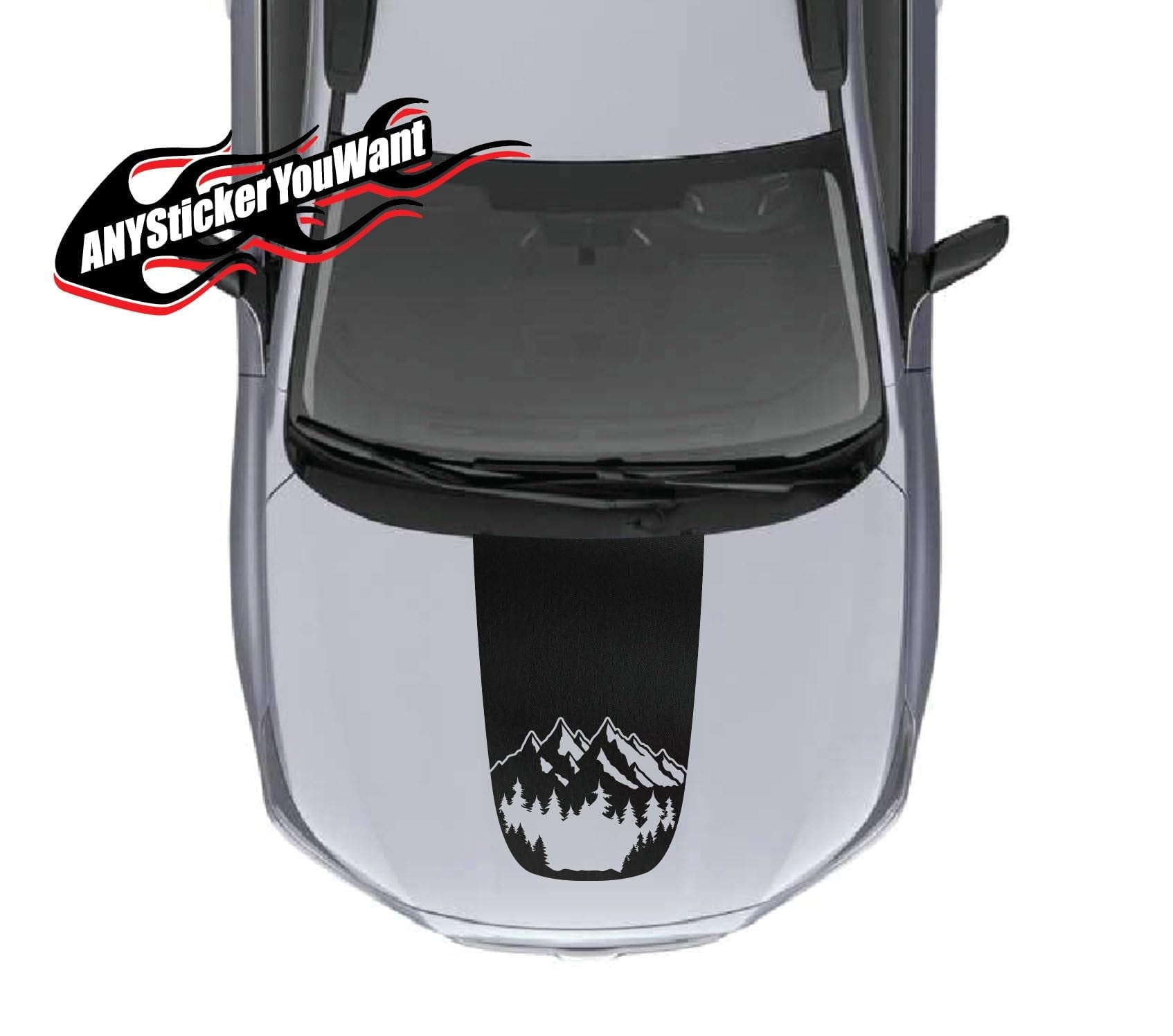 Mountains & Trees Hood Vinyl Decal Compatible with and Fits Subaru ...