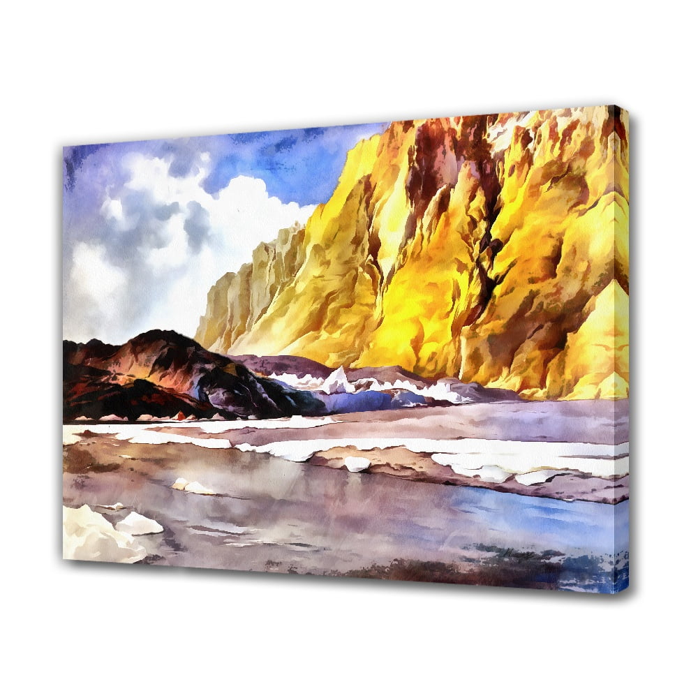 Mountains and rivers oil painting Poster Decorative Painting Canvas ...