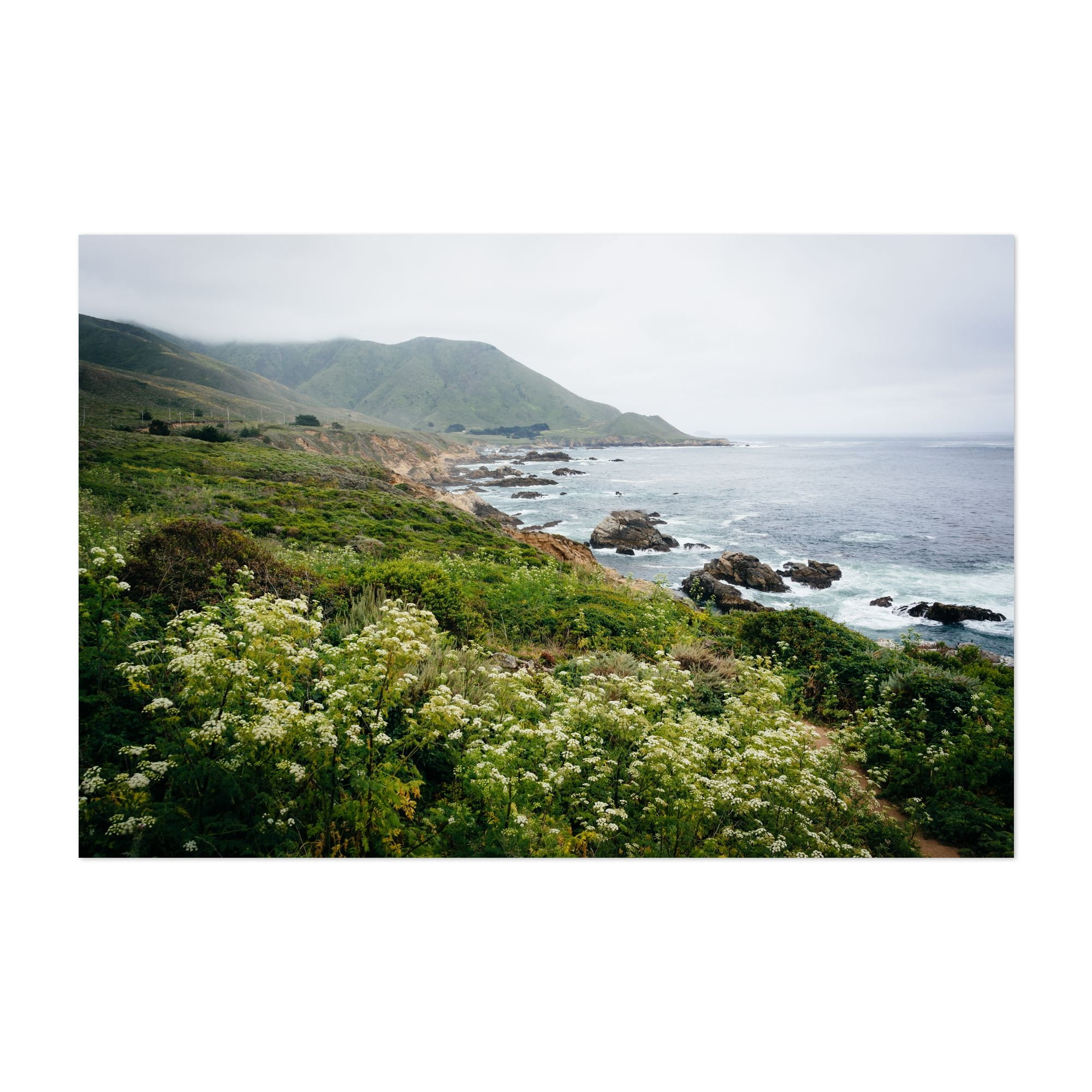 Mountains in Garrapata - Big Sur California Photography Unframed Wall ...