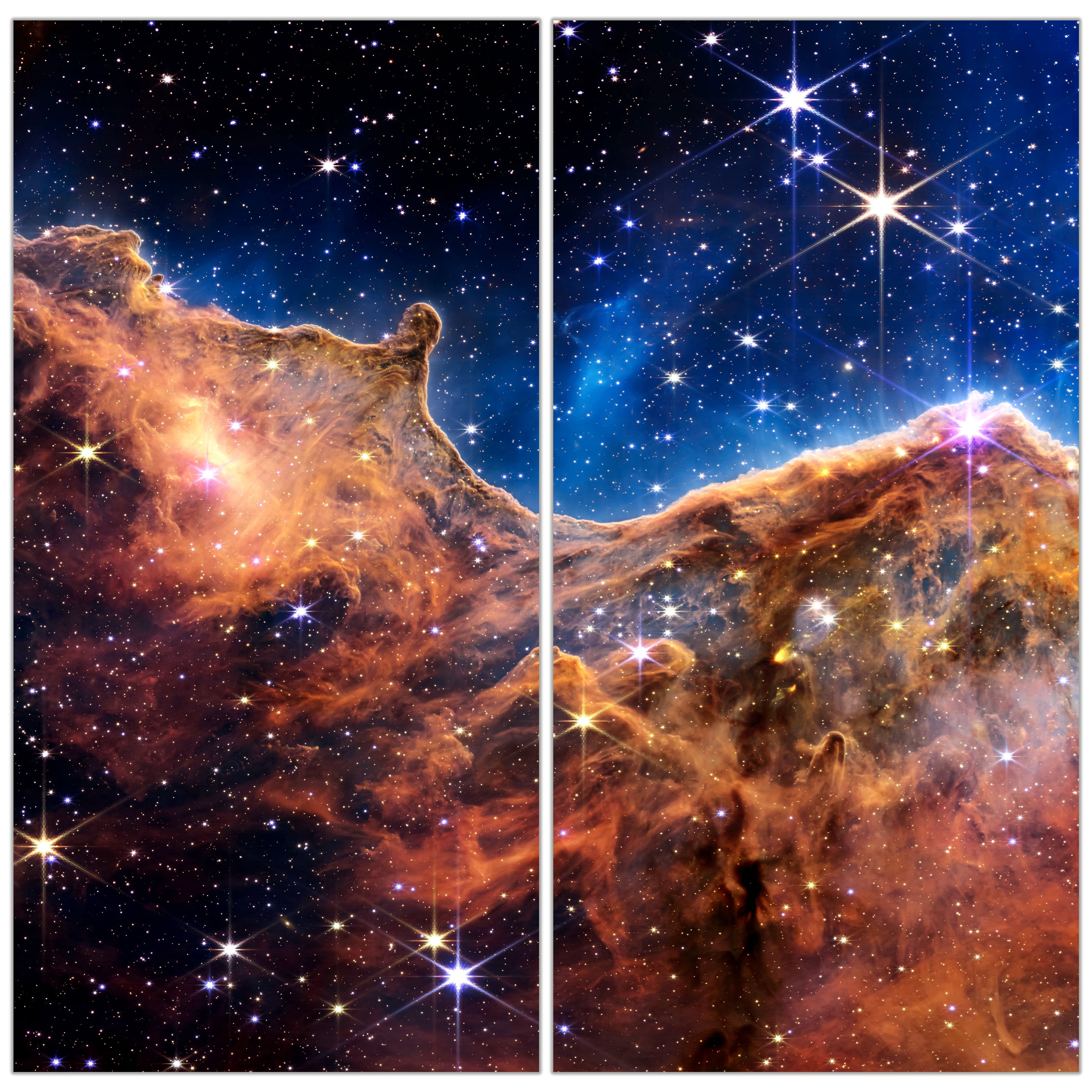 Vetro de Arte Carina Nebula Glass Wall Art - Universe Views - Walmart.com